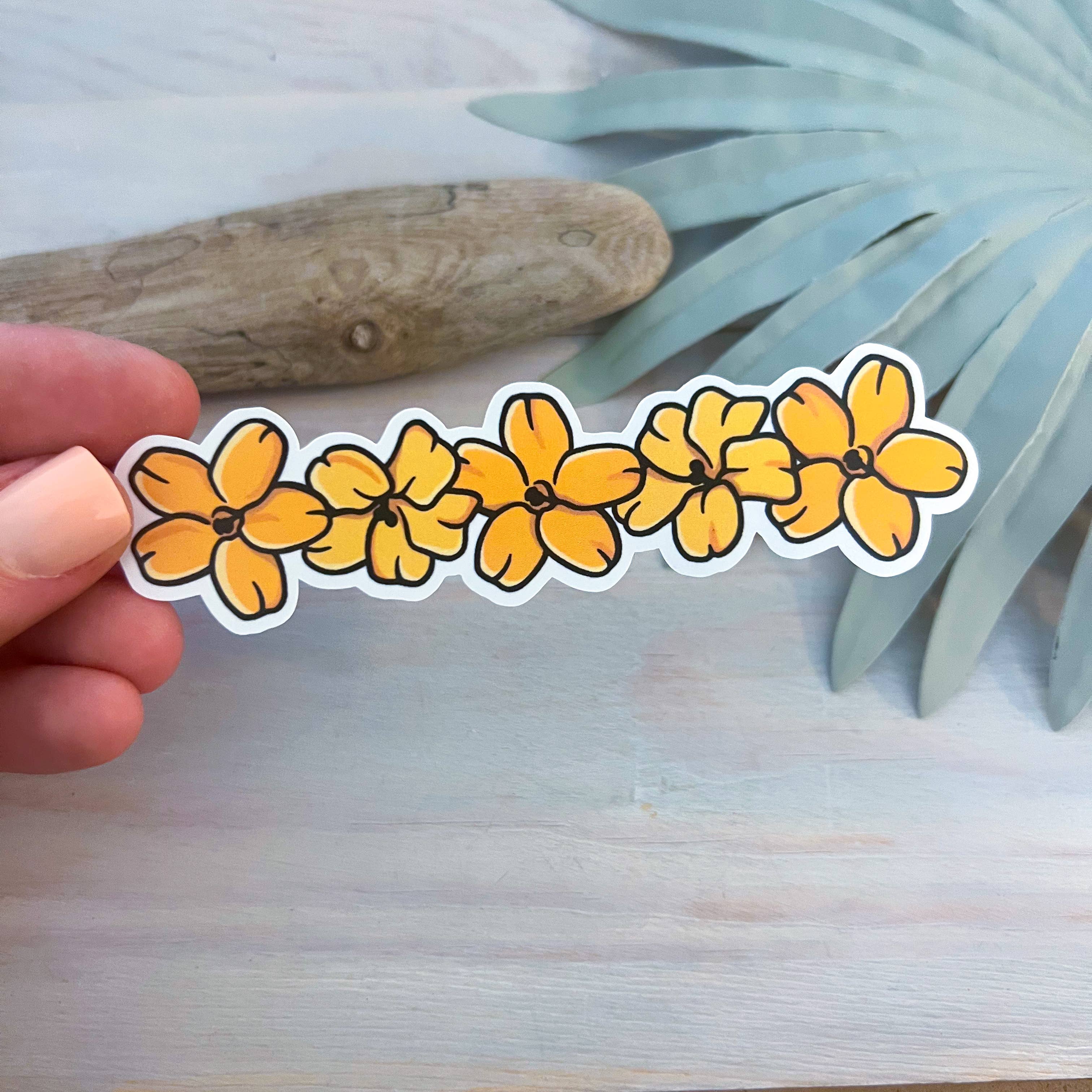 Wholesale Hawaiian Puakenikeni Lei Decal | Waterproof Vinyl Stickers ...