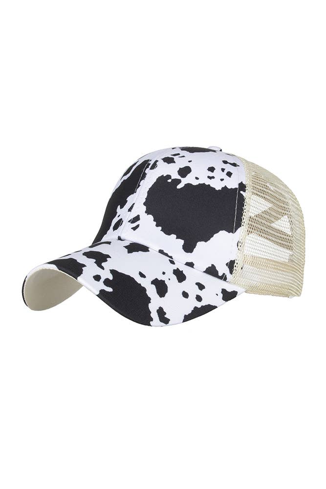 Wholesale Cow Print Baseball Cap MOQ 3pcs ZMM014 for your store - Faire