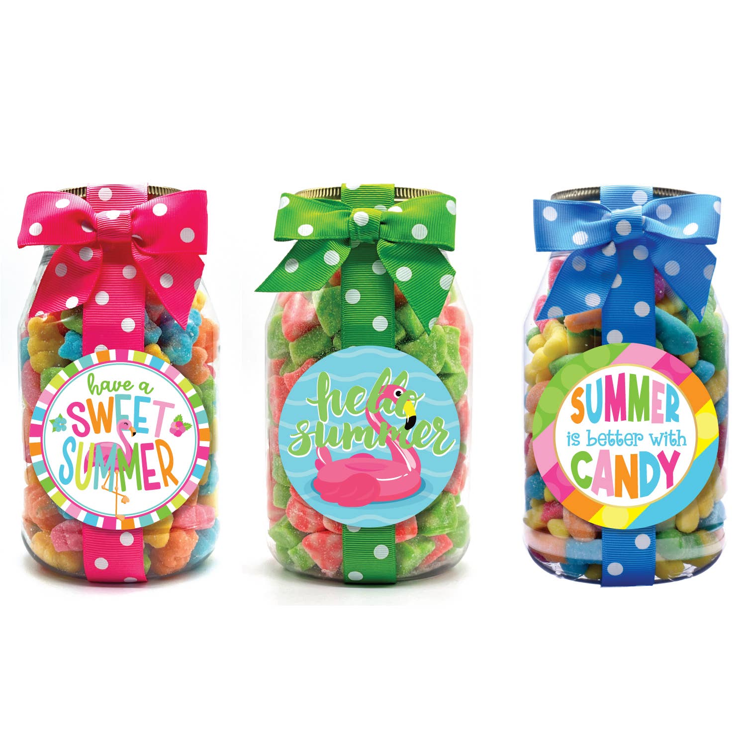 Wholesale Candy Jars - Summer Asst #2 - Quart for your store - Faire