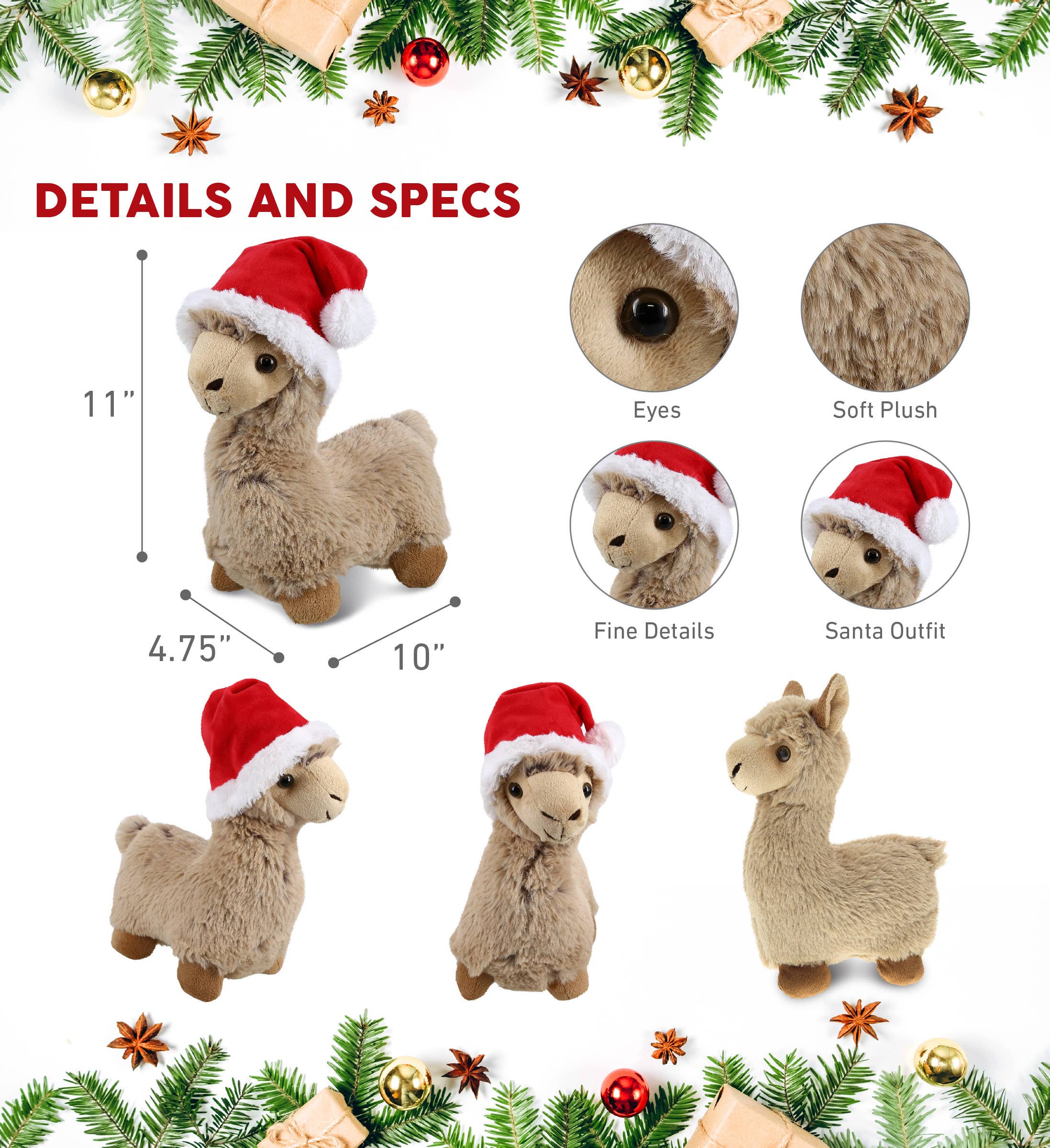 Wholesale Plush Santa - Super-Soft Plush - Llama - Beige for your store ...