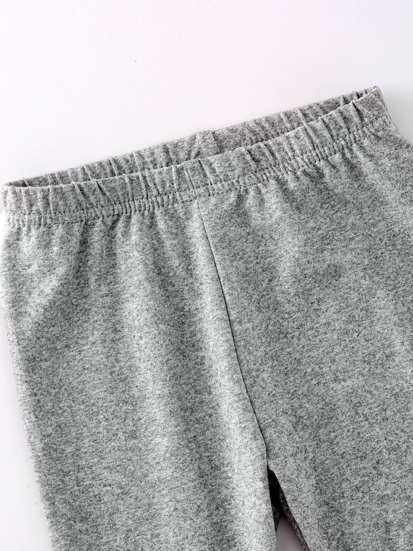 Wholesale Grey Milk Silk Ruffled Solid Icing Legging for your shop – Faire