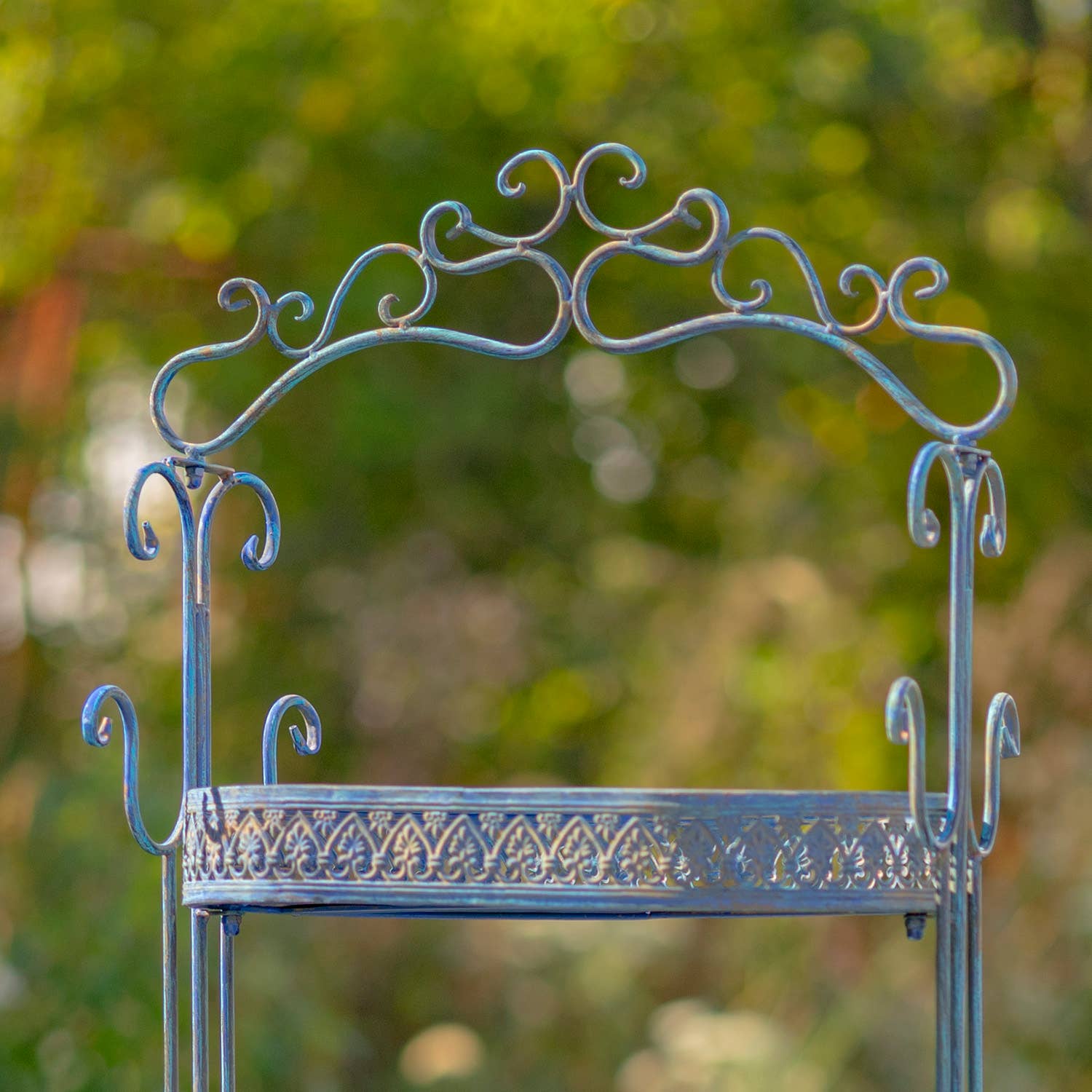 Wholesale Three Tier Iron Plant Stand in Antique Blue for your store ...