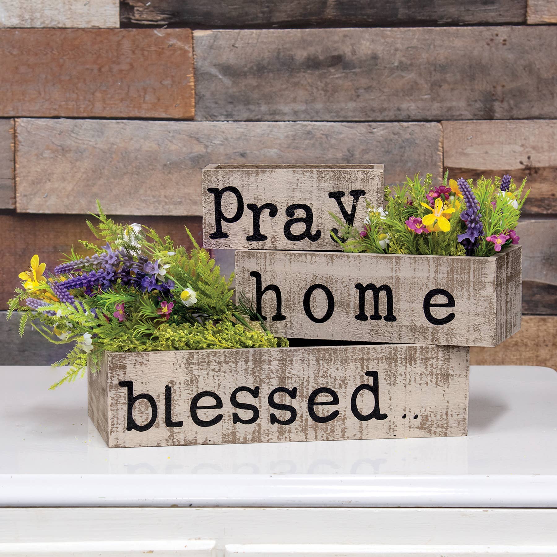 Wholesale Distressed Wooden Blessed Box for your store - Faire
