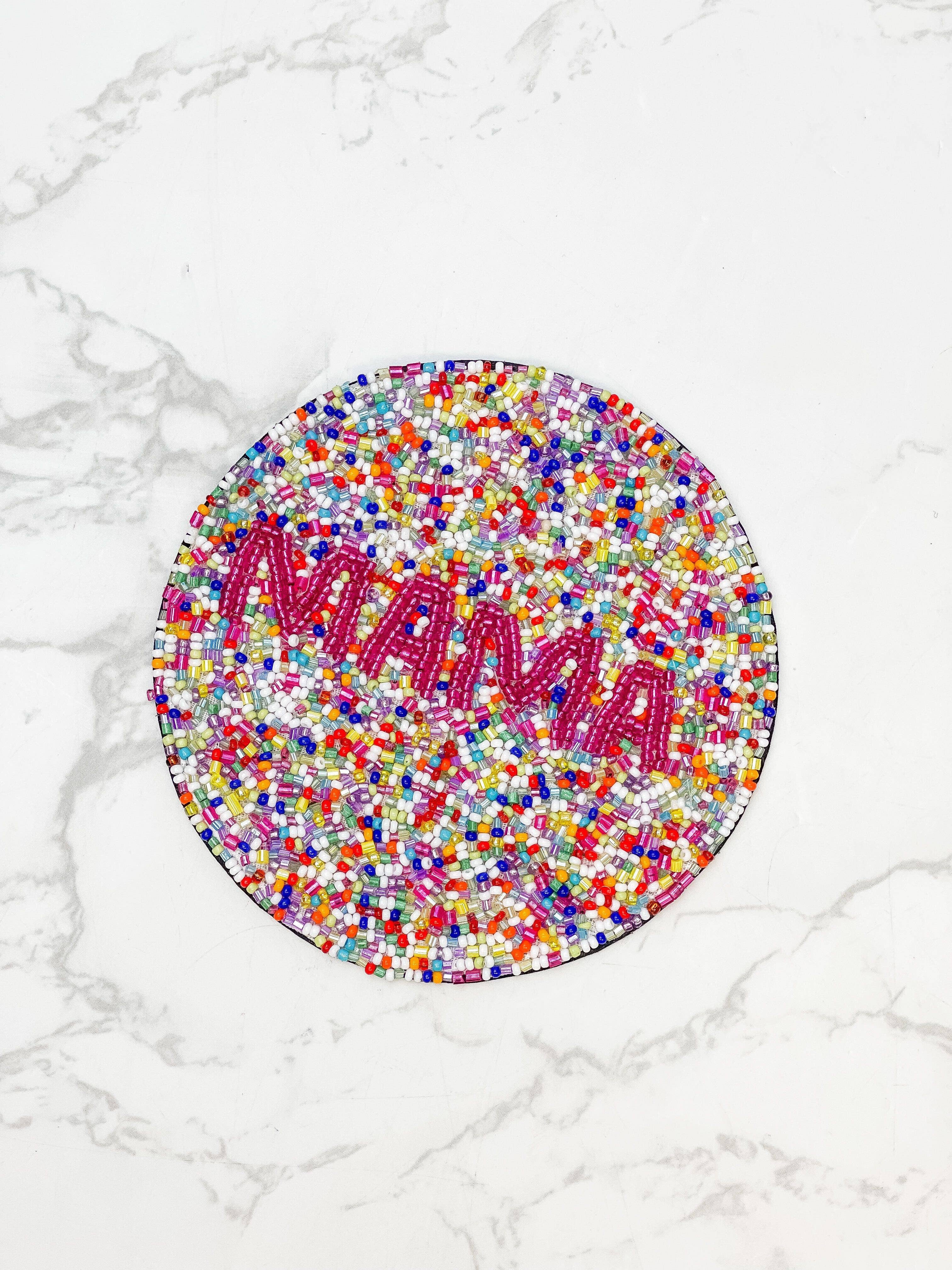 Wholesale 'Mama' Multi Seed Bead Coaster for your store - Faire