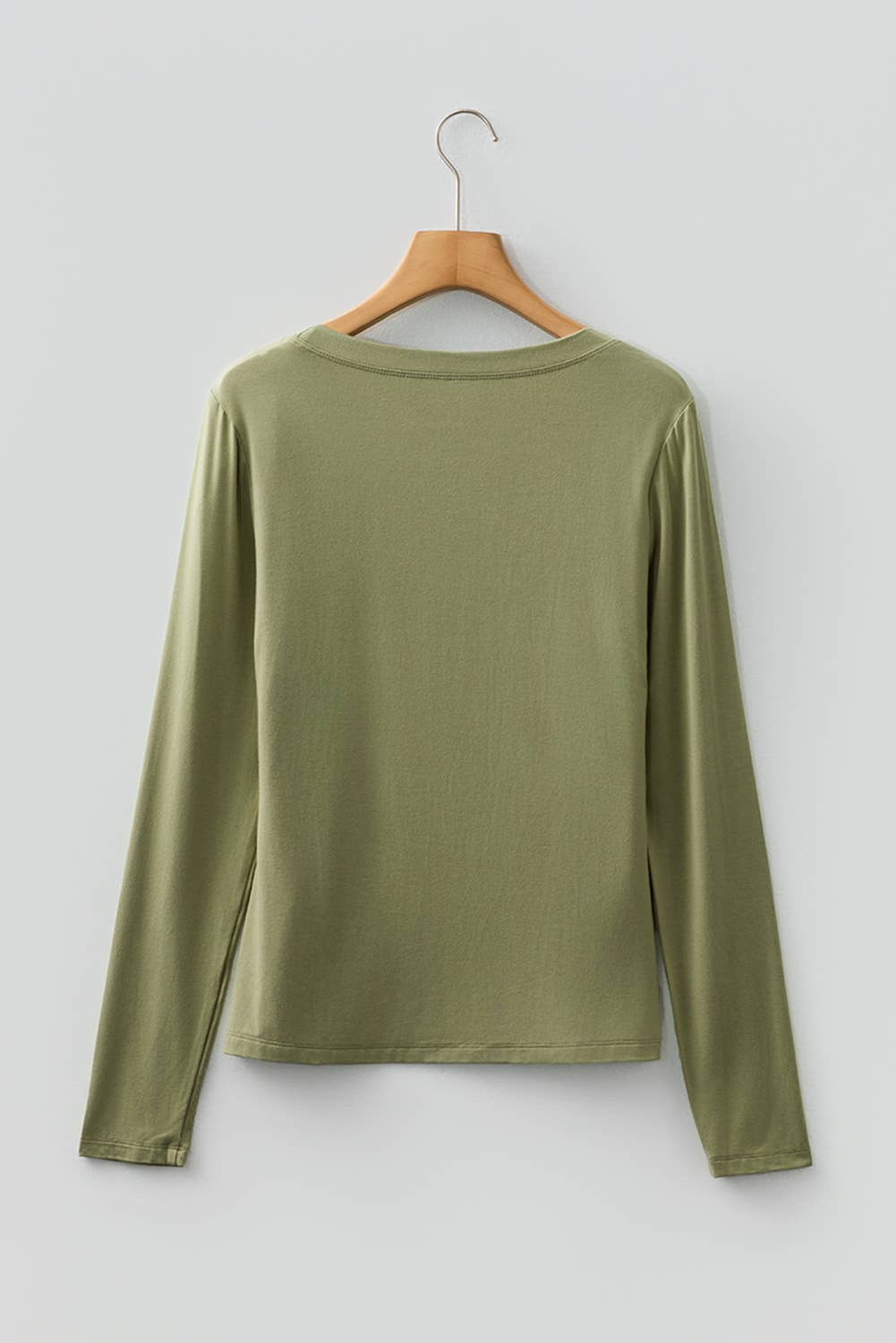 Wholesale LAS Solid Color Long Sleeve Fitted Top (S-XL) for your store ...