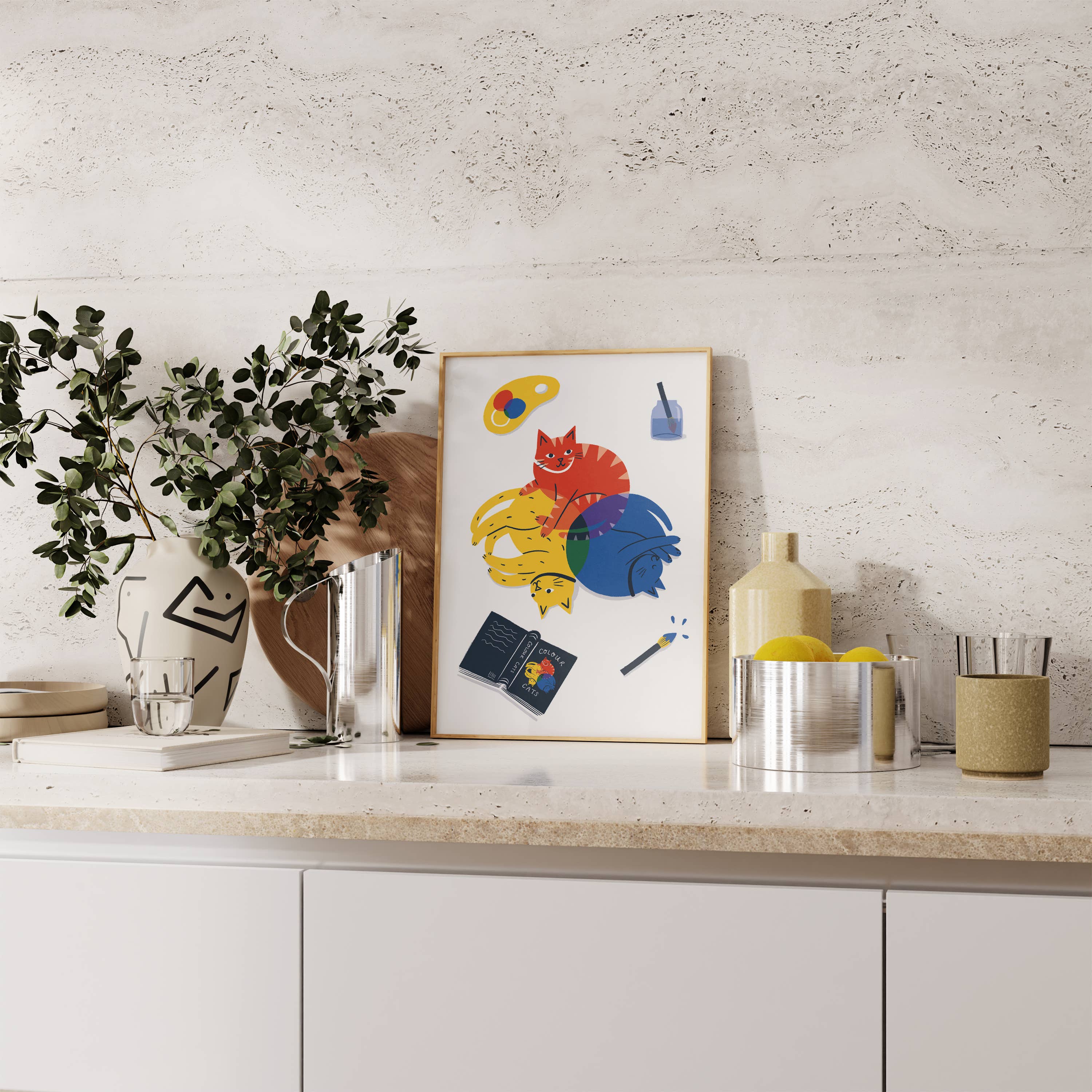 Wholesale NEW Colour Wheel Cats – A4 Heavyweight Art Print for your ...