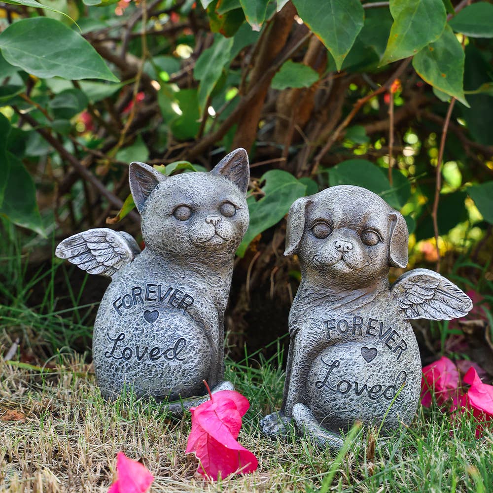 Wholesale Pet Memorial Angel Statue Resin Dog Cat Garden Decor for your ...