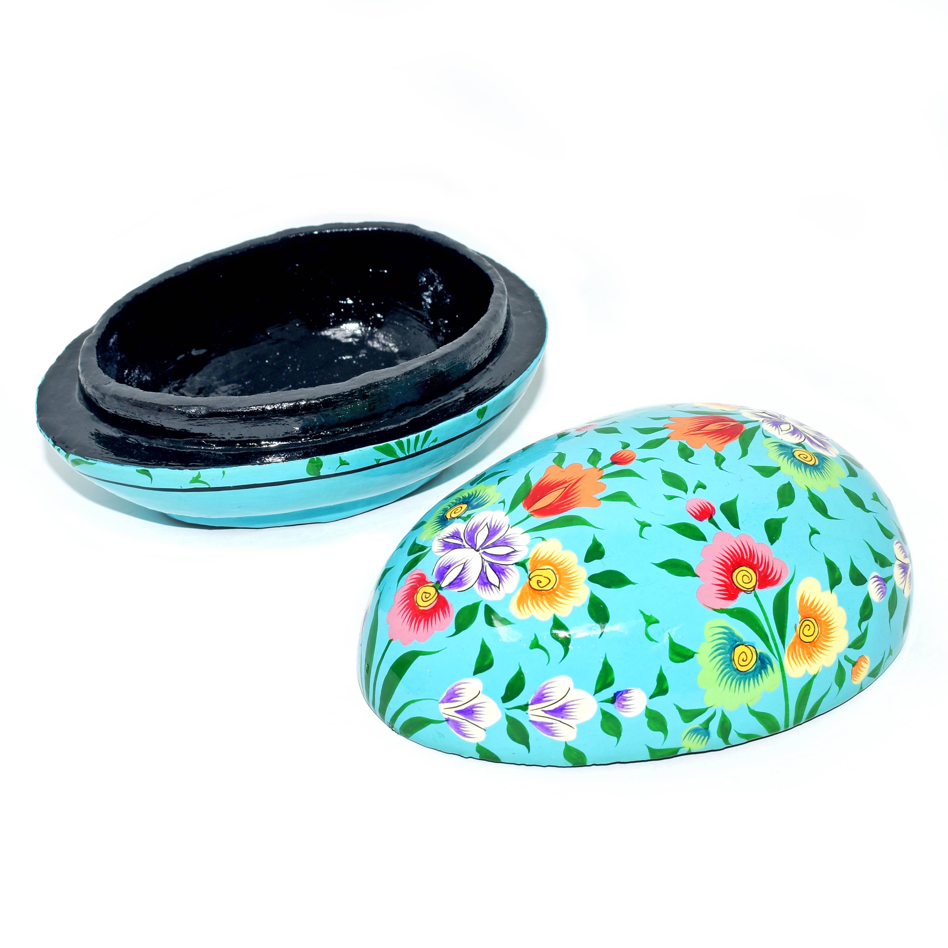 Wholesale Large Kashmiri Papier-Mâché Egg Box - Floral Designs for your ...