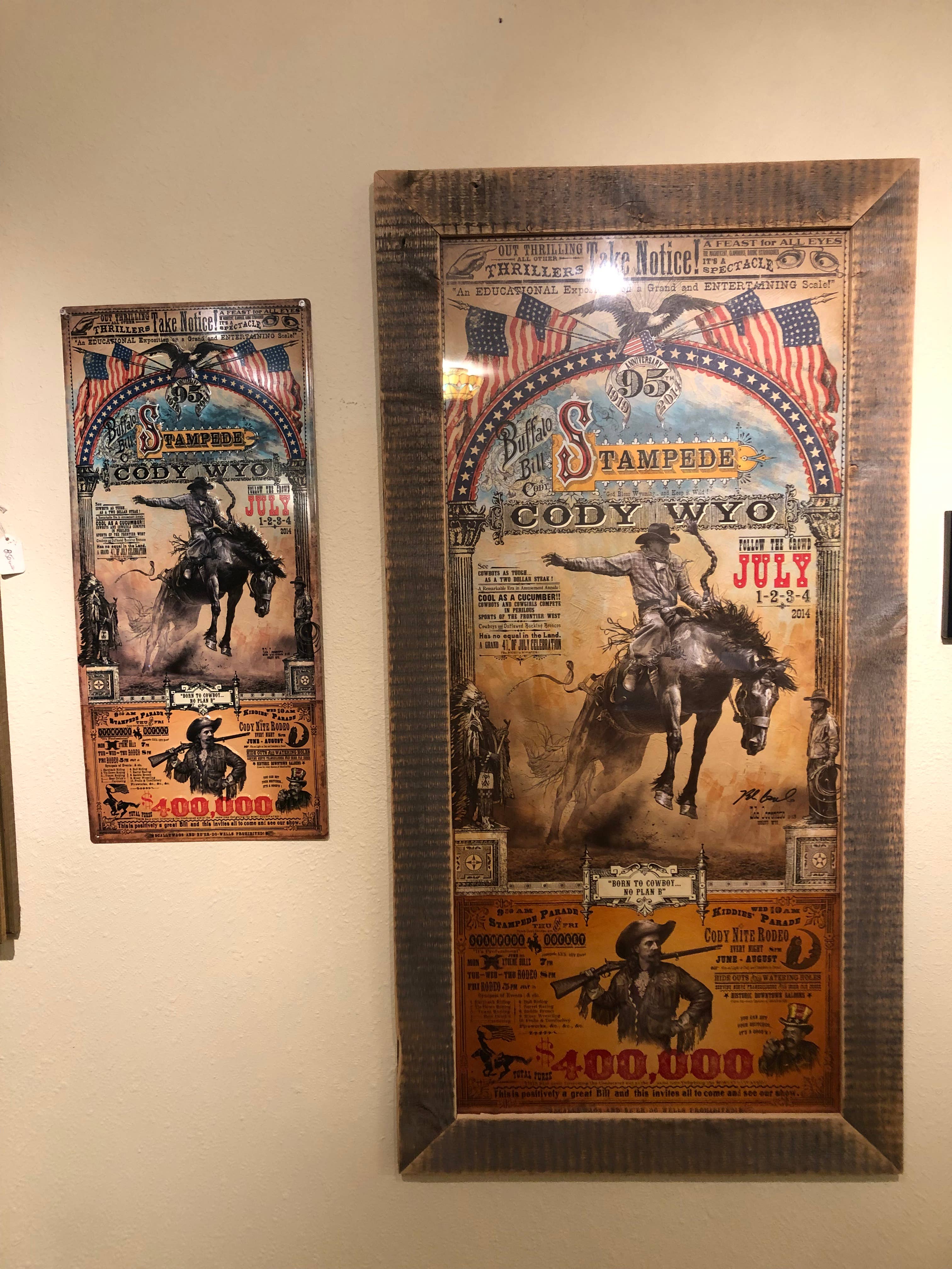 Wholesale Framed Cody Wyoming, Bob Coronato tin rodeo poster for your ...