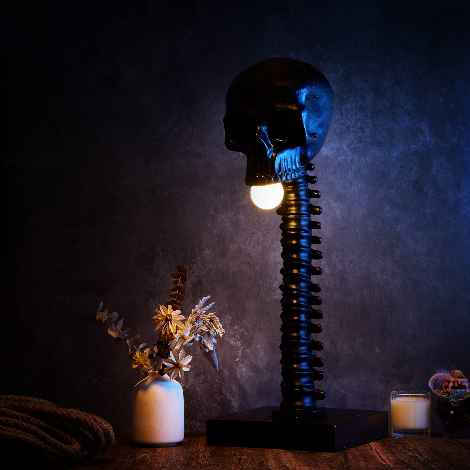Wholesale Skeleton Spine Lamp 26" H - Skull Desk Table, Halloween Fall ...