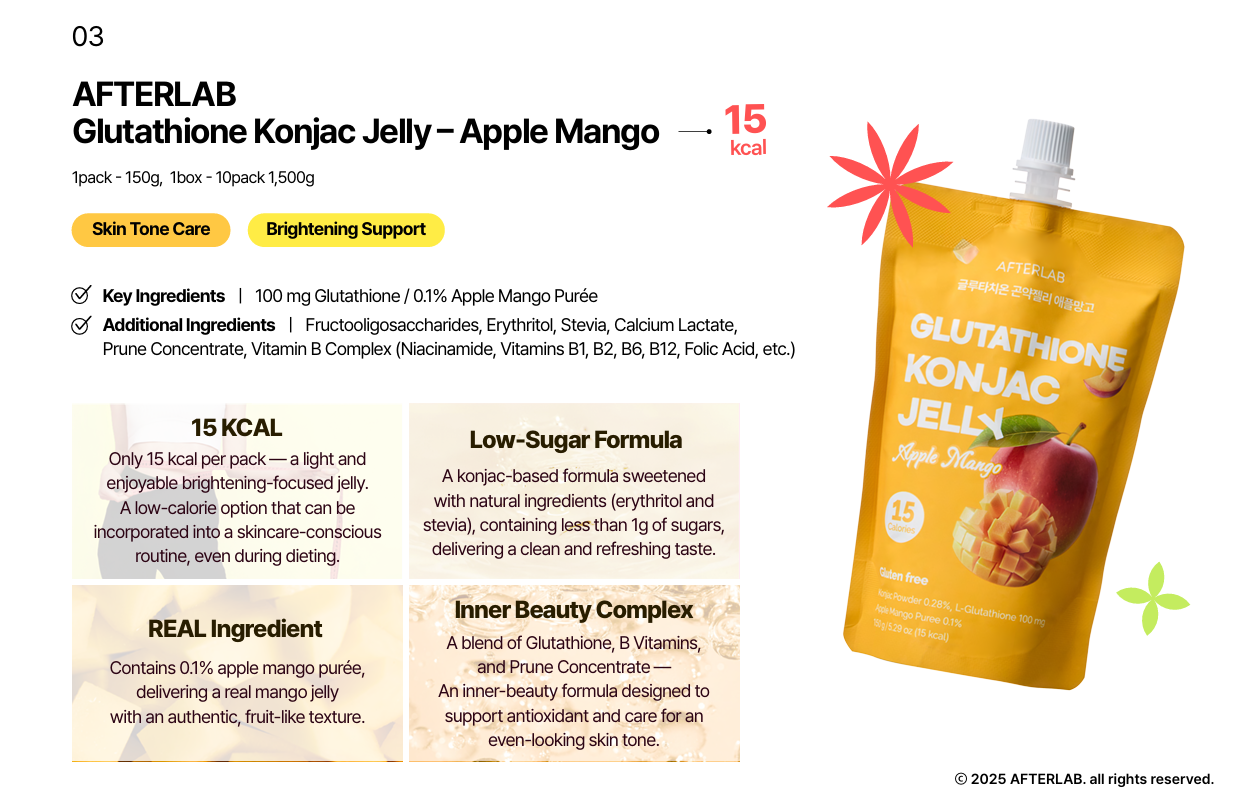 Wholesale AFTERLAB - GLUTATHIONE KONJAC JELLY (APPLE MANGO) for your ...