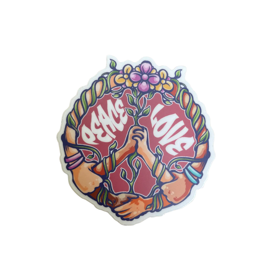 Wholesale United in Peace Sticker, 2.9" x 3" for your store - Faire