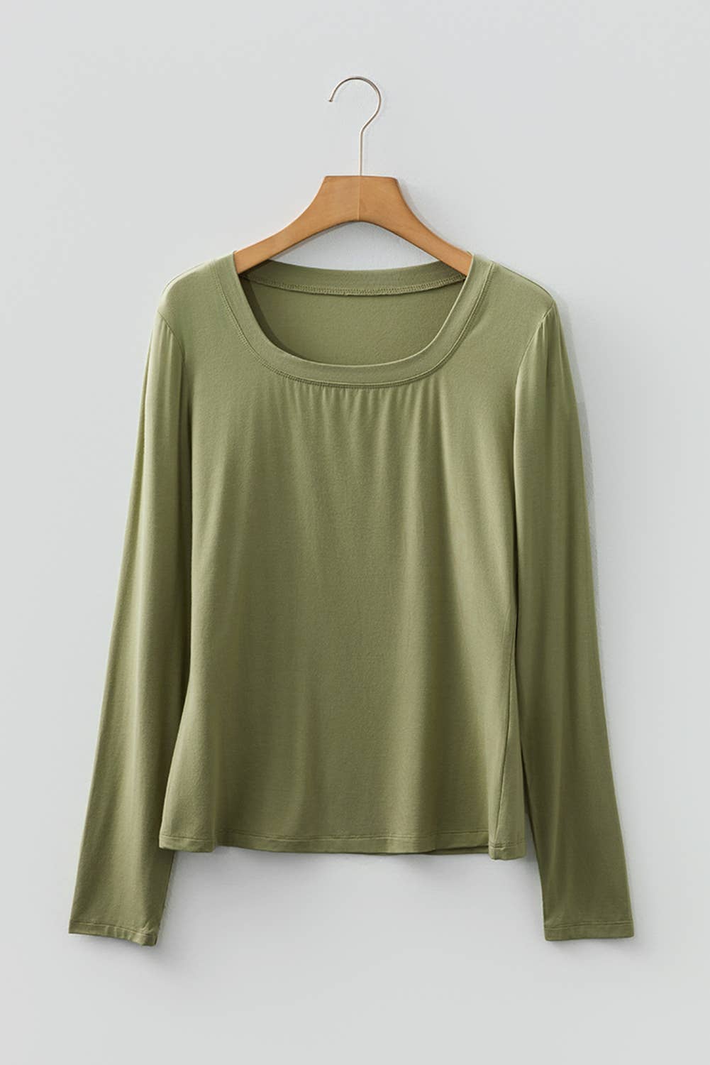 Wholesale LAS Solid Color Long Sleeve Fitted Top (S-XL) for your store ...