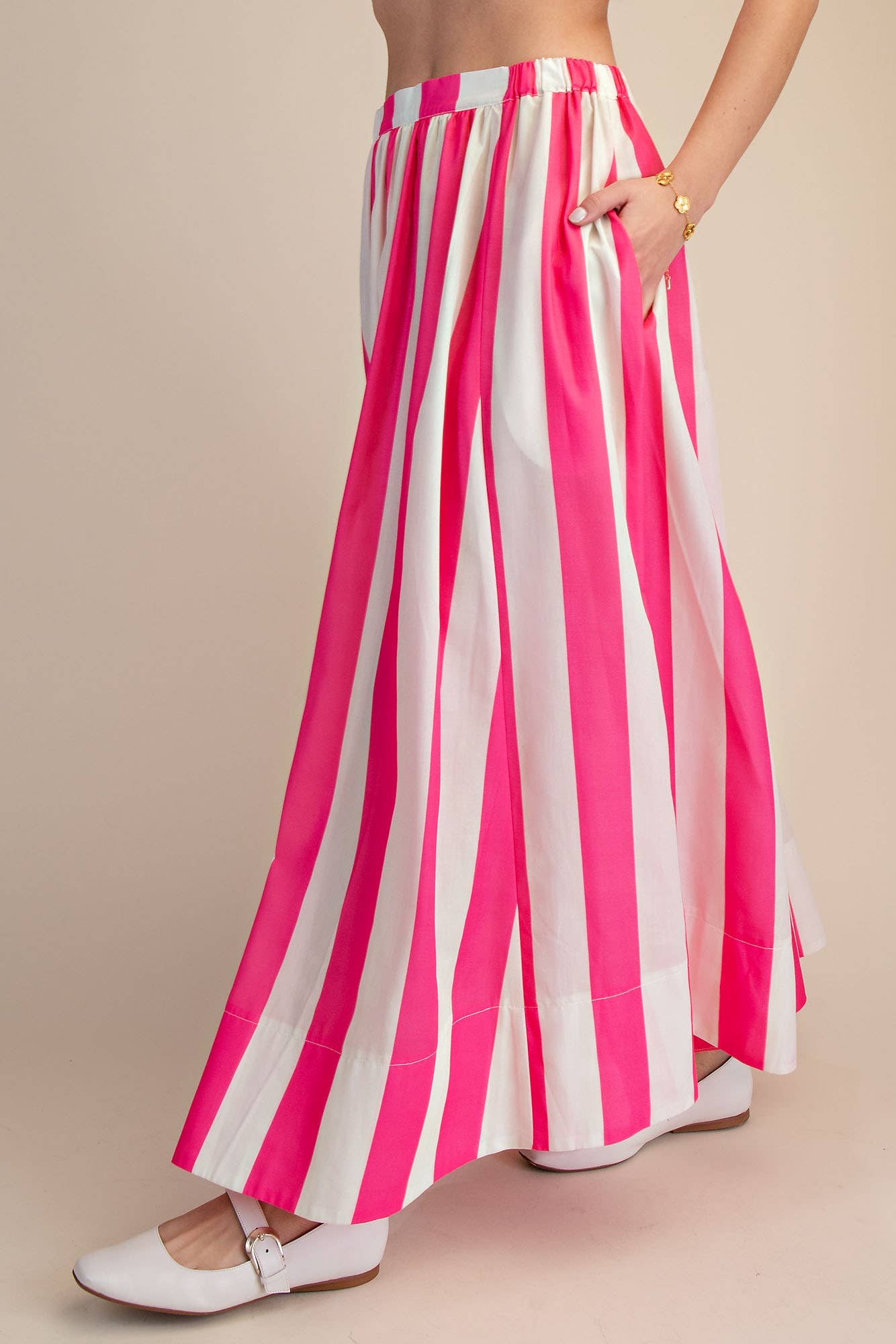 Wholesale Stripe Flare Maxi Skirt for your store - Faire