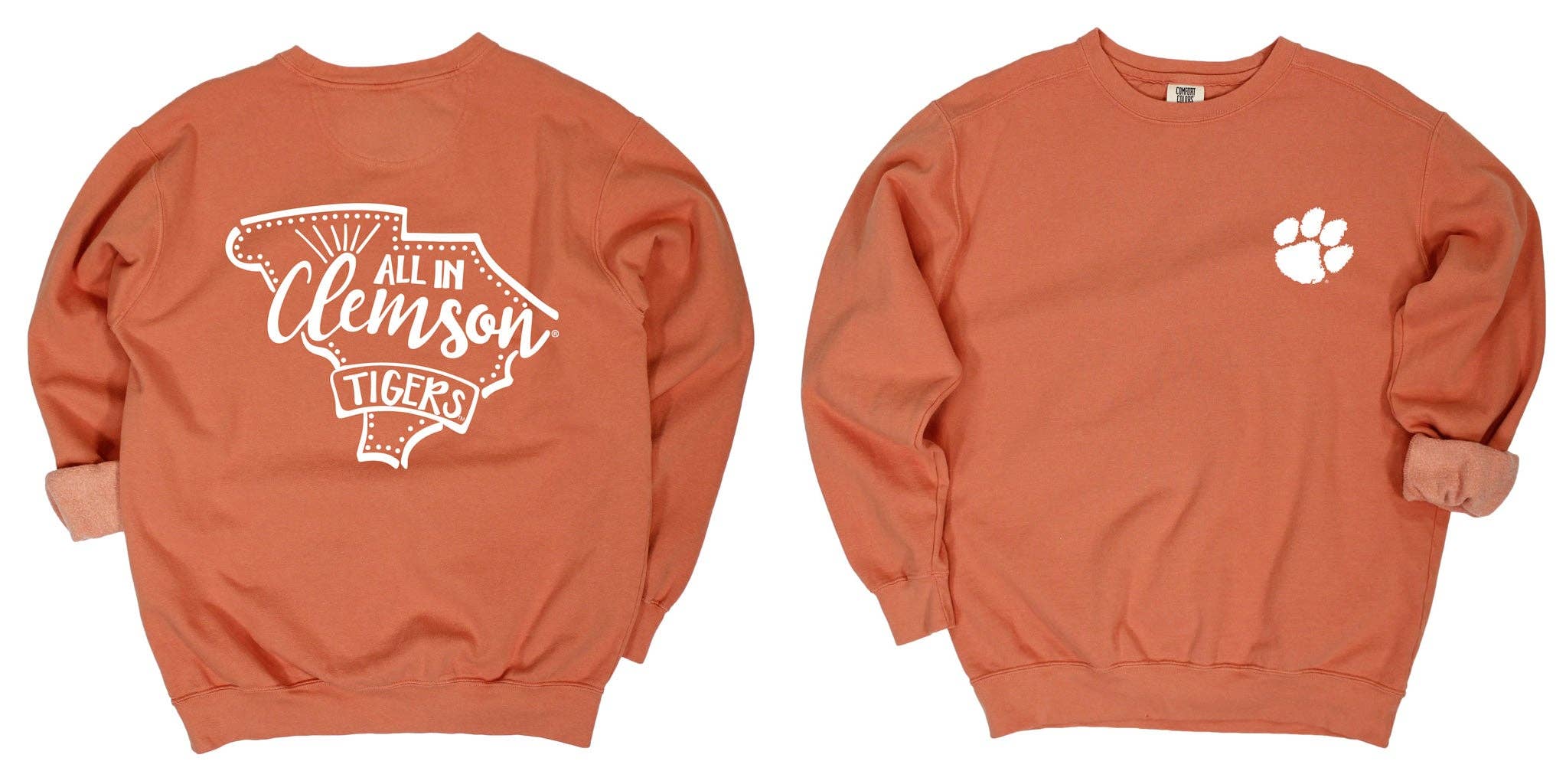Wholesale Pep Squad Crewneck Fleece In Orange - Clemson University for ...