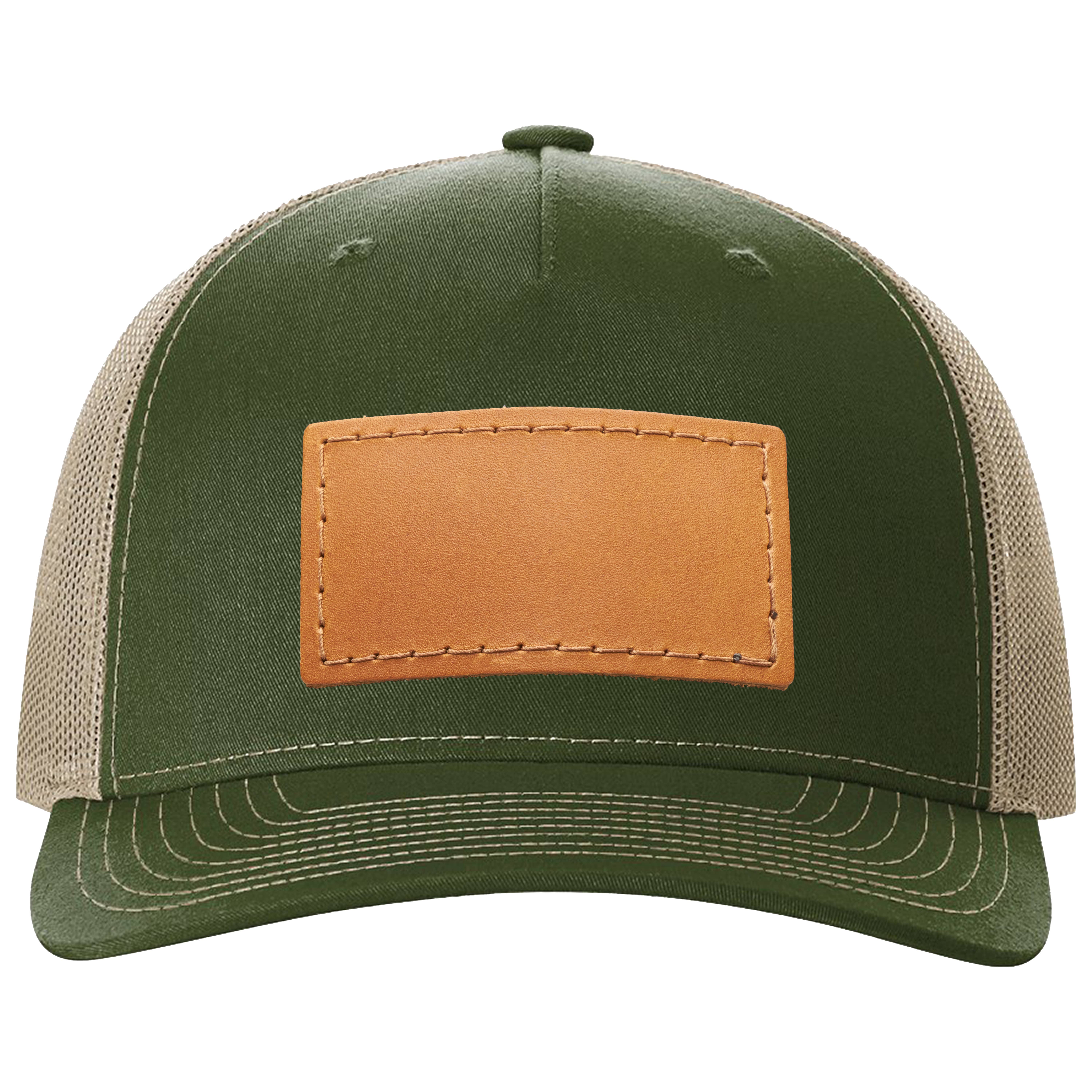 Wholesale Leather Patch Trucker Hats - CUSTOM LOGO - RECTANGLE for your store - Faire