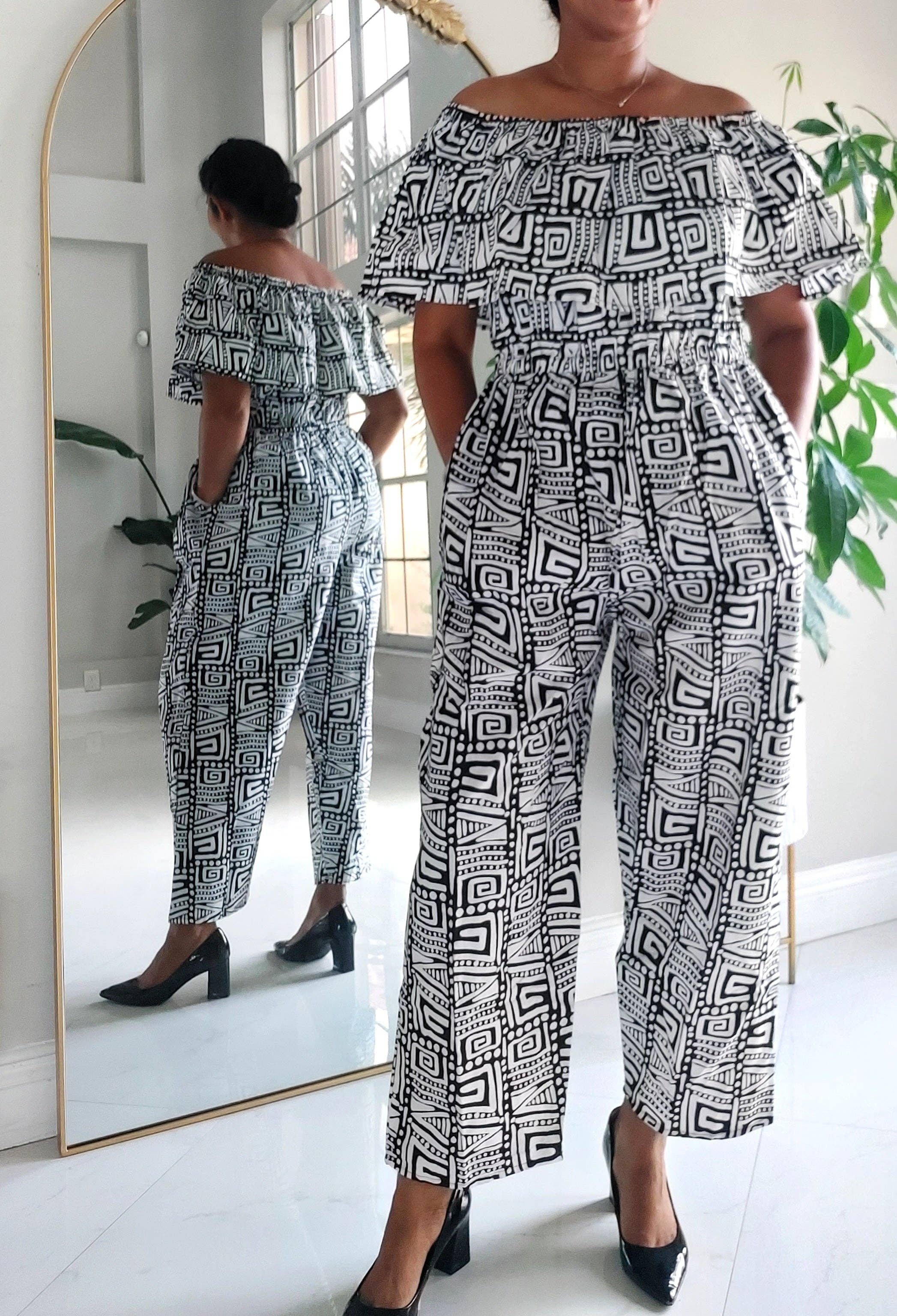 Wholesale Full Romper / Junpsuit - White/Black 1123 for your store - Faire