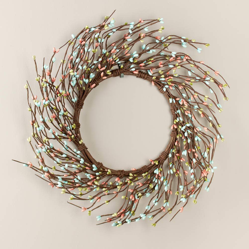 Wholesale 12" Springtime Pip Berry Candle Ring or Small Wreath for your ...