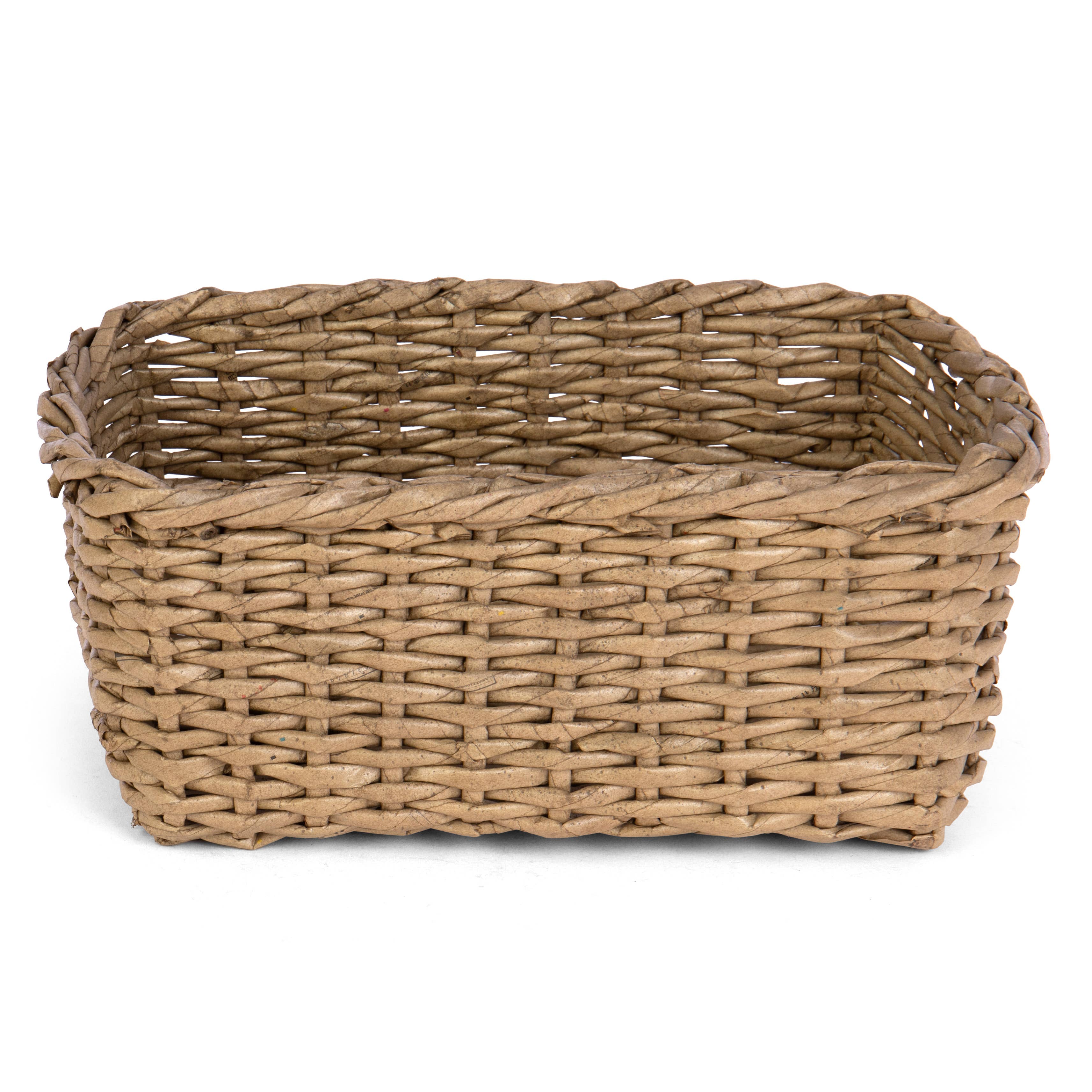 Wholesale Rectangle Paper Storage Basket- Gray for your store - Faire