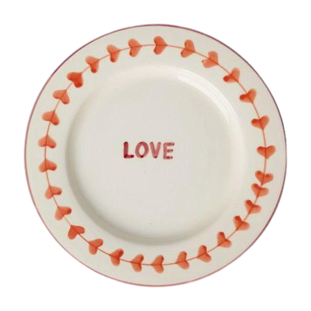 Wholesale Ceramic Dinner Plate with Hand-painted LOVE for your store - Faire