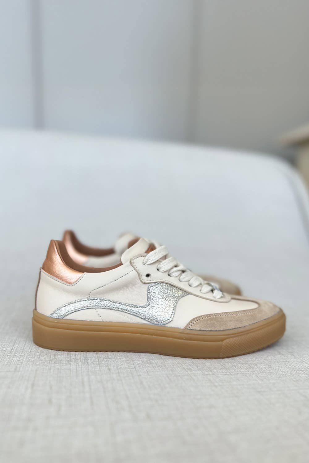 Wholesale Ready to Ship - Novalis - Beige - Cow Leather Sneakers for ...