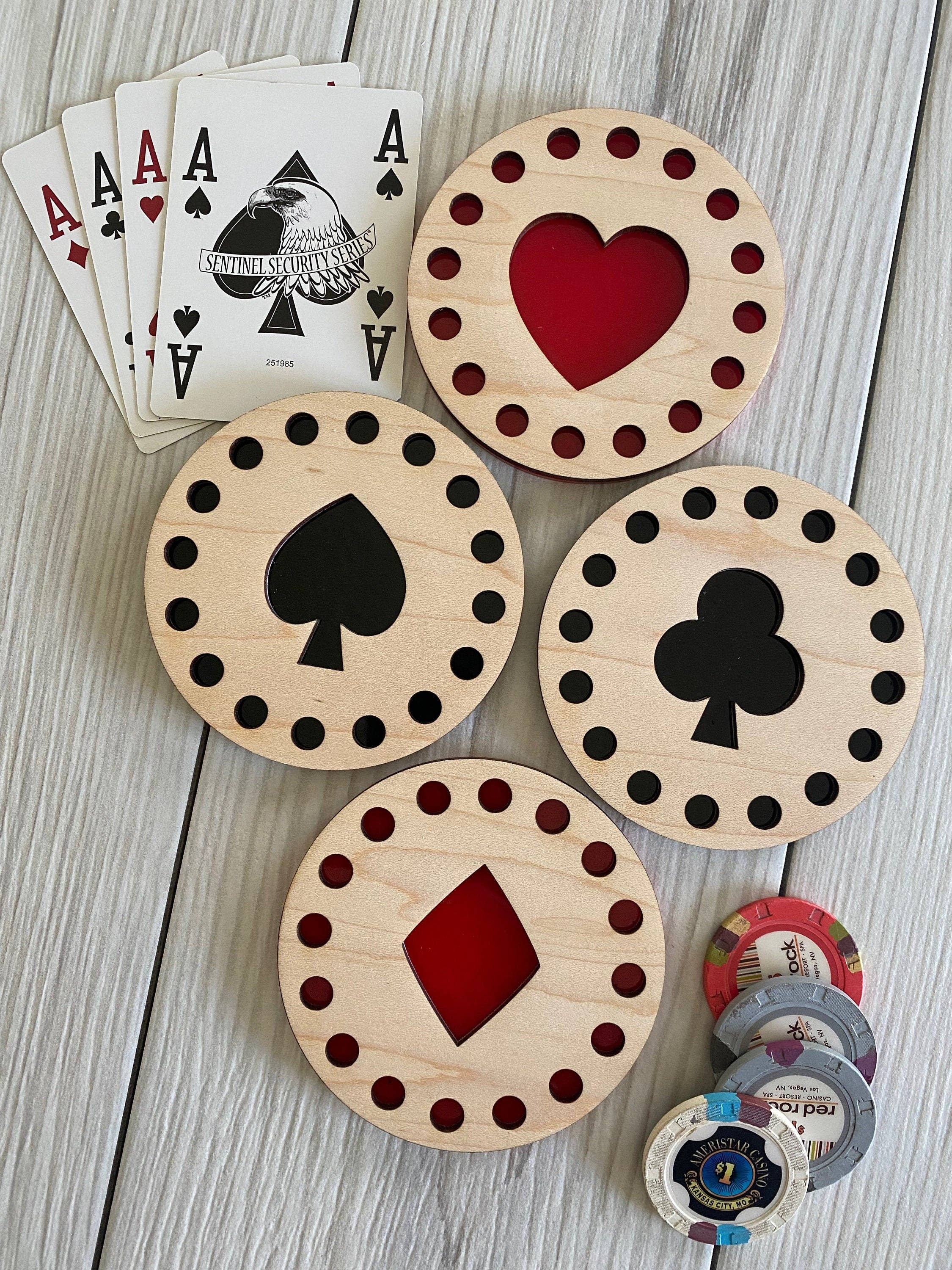 Wholesale Casino - Game Night - Man Cave - Poker Card Coasters - Bar ...