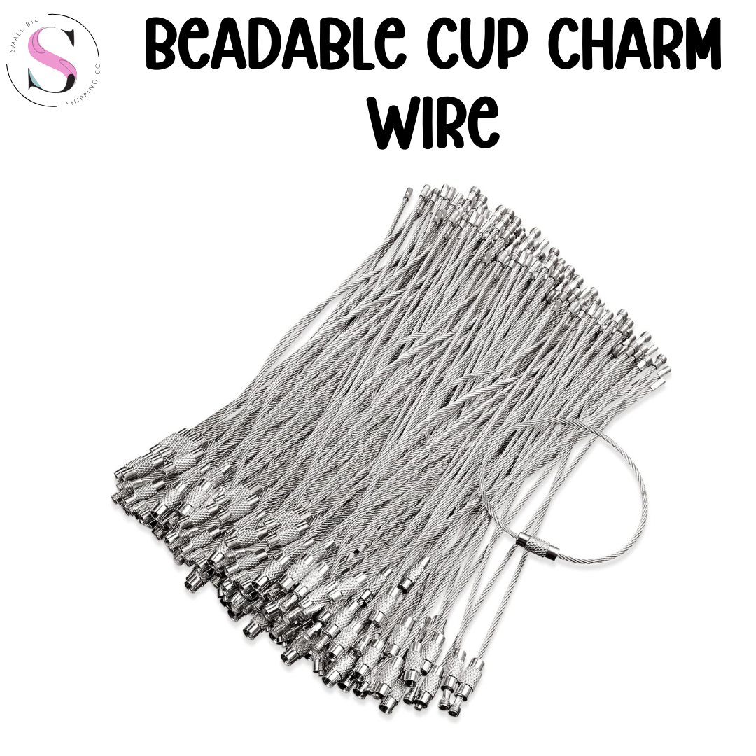 Wholesale Beadable Cup Charm Wire - Silver for your store - Faire