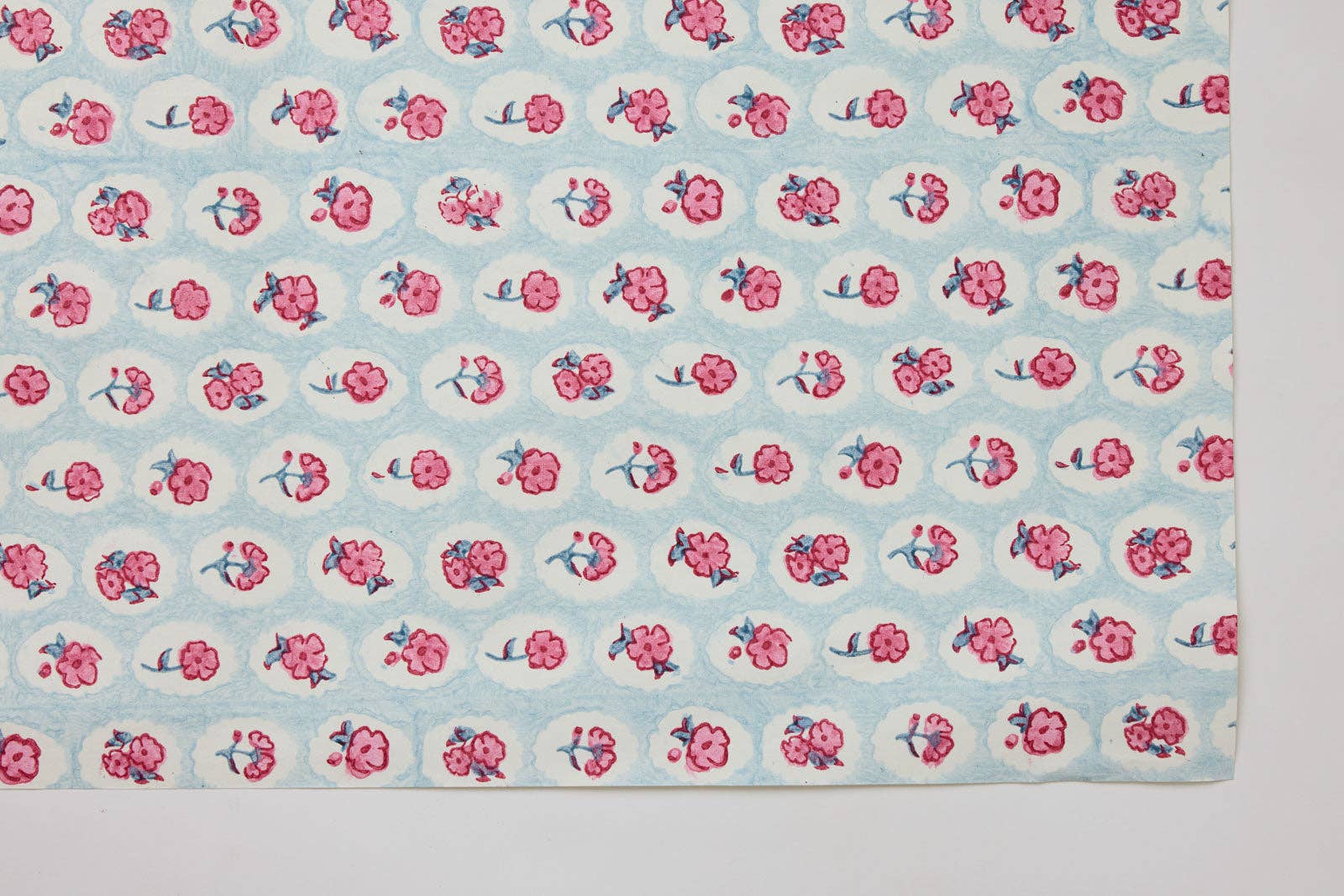 Wholesale Block Printed Wrapping Paper Sheets - BP Scallop Tiles Pink ...