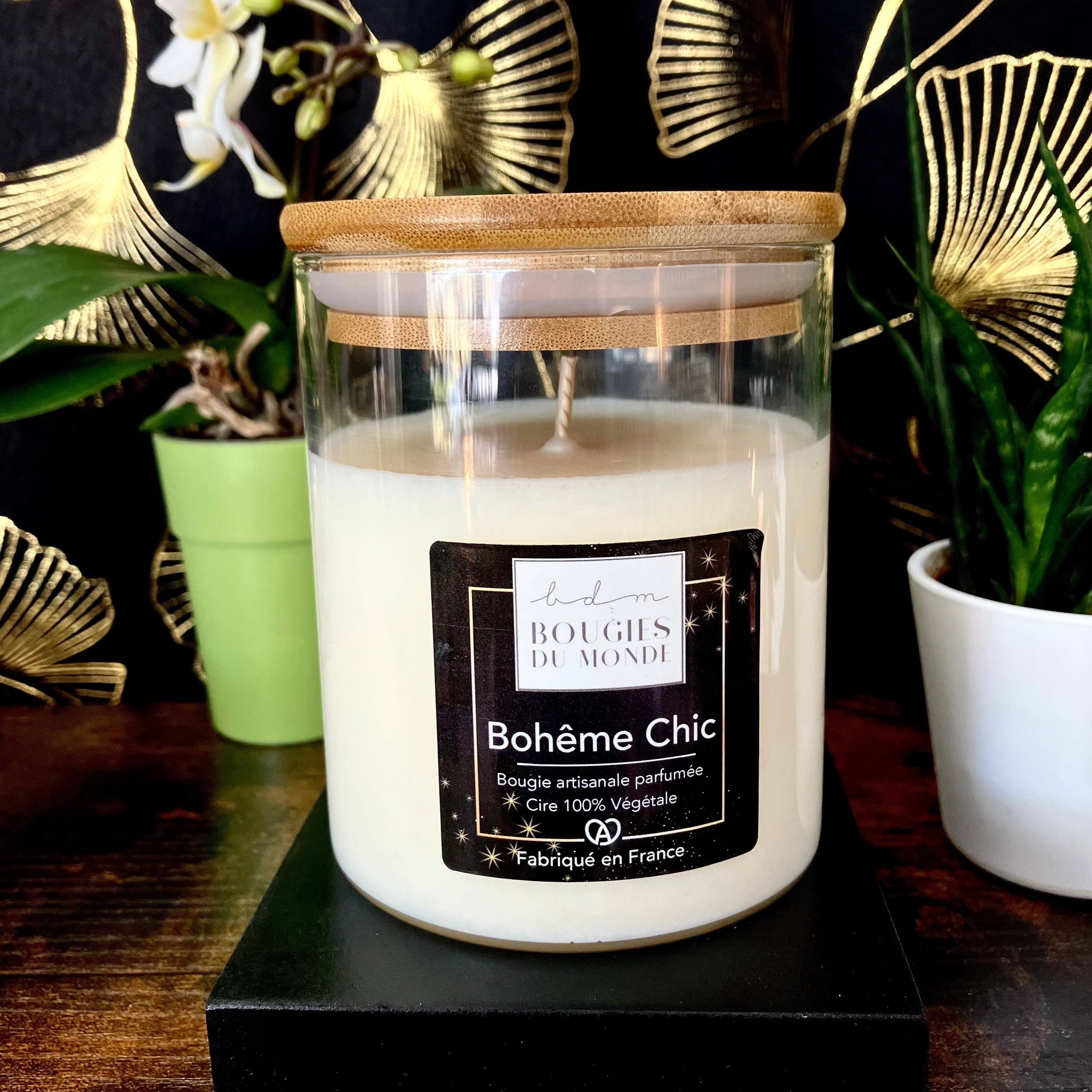 Bougie parfumée Bohême Chic (Patchouli-Vanille) en vente B2B pour votre ...