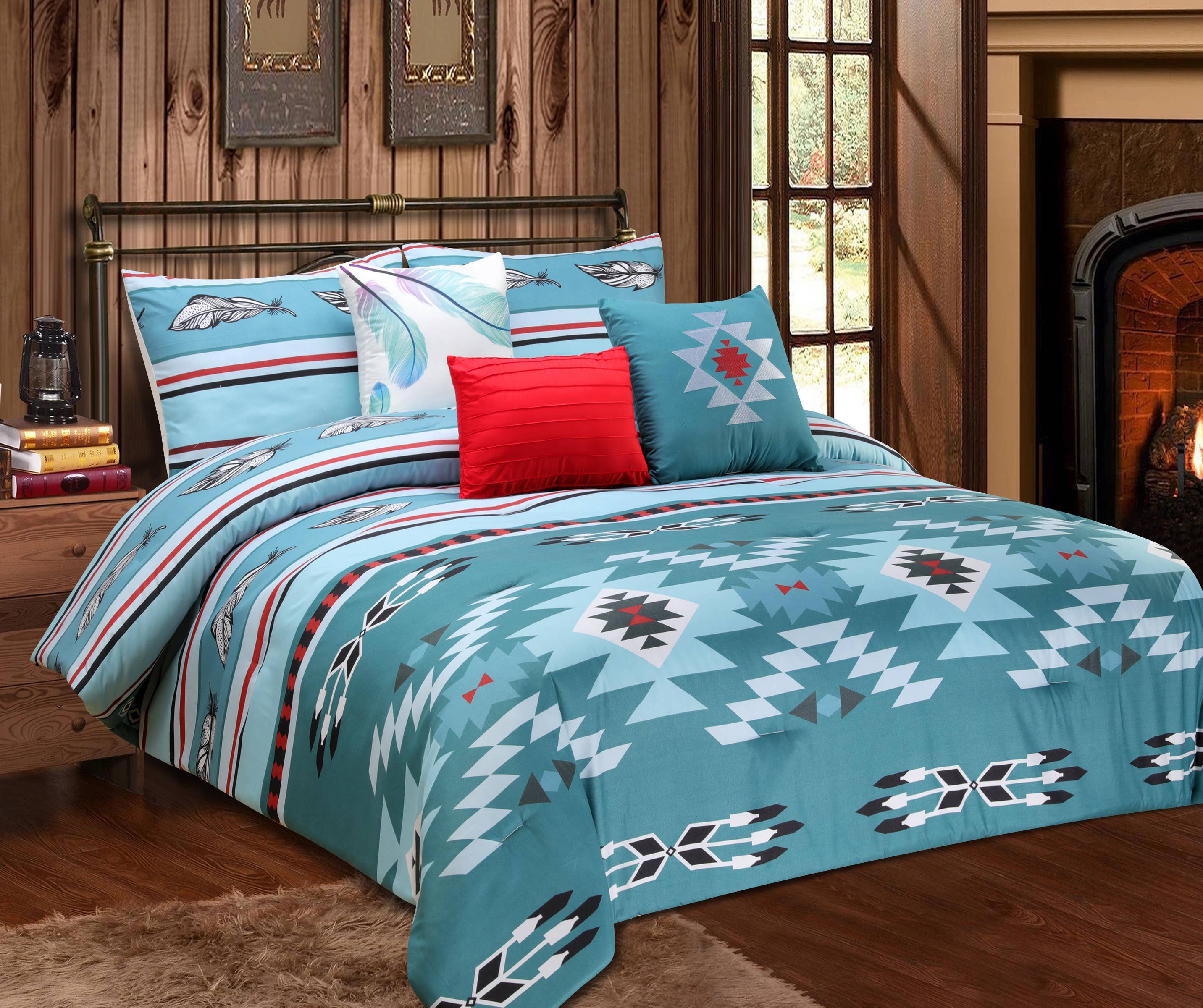 Wholesale Turquoise Southwest 6pc comforter Set for your store - Faire