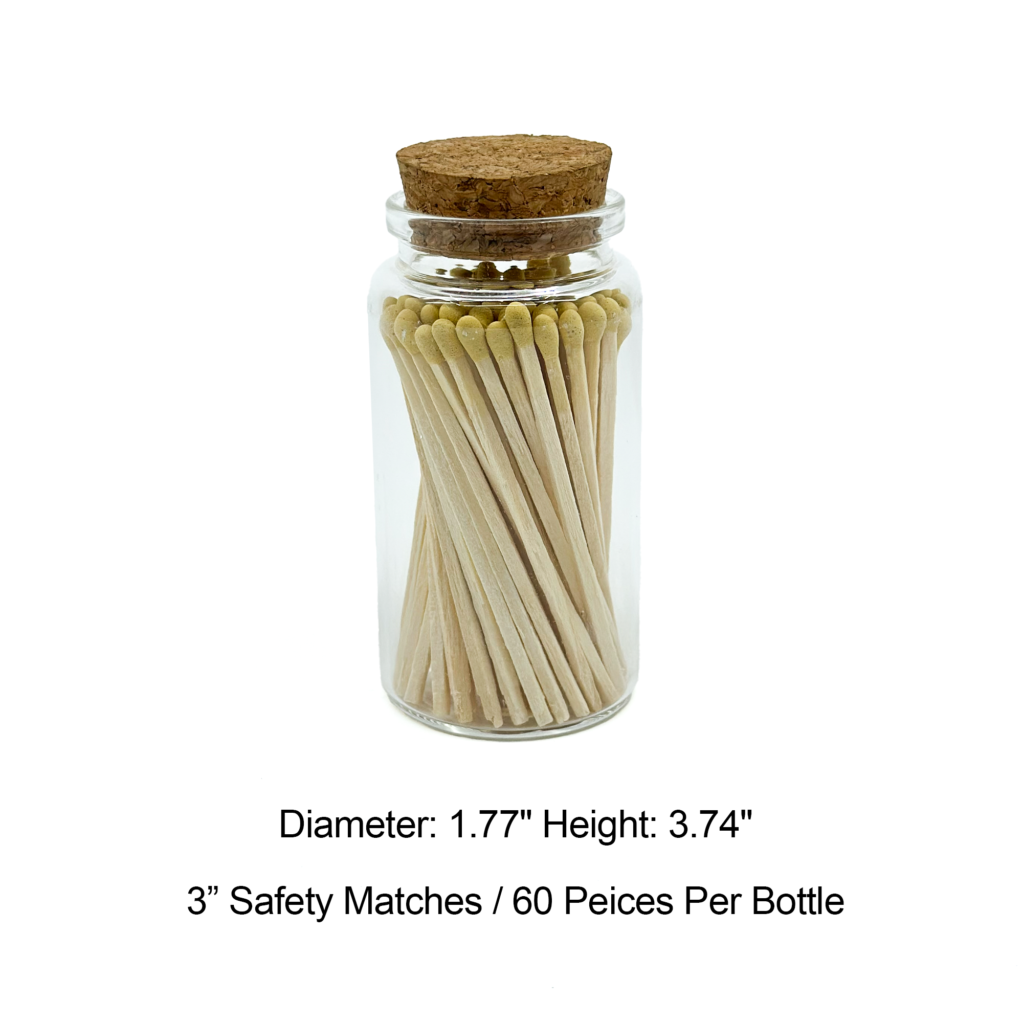 Wholesale Yellow Matches in Jar - Bottle Glass Jar 3" Inch for your ...