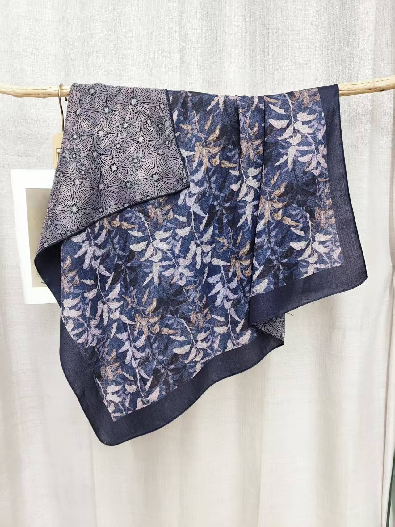 Wholesale S25270 Botanical Mix Polyester Square Scarf for your store ...