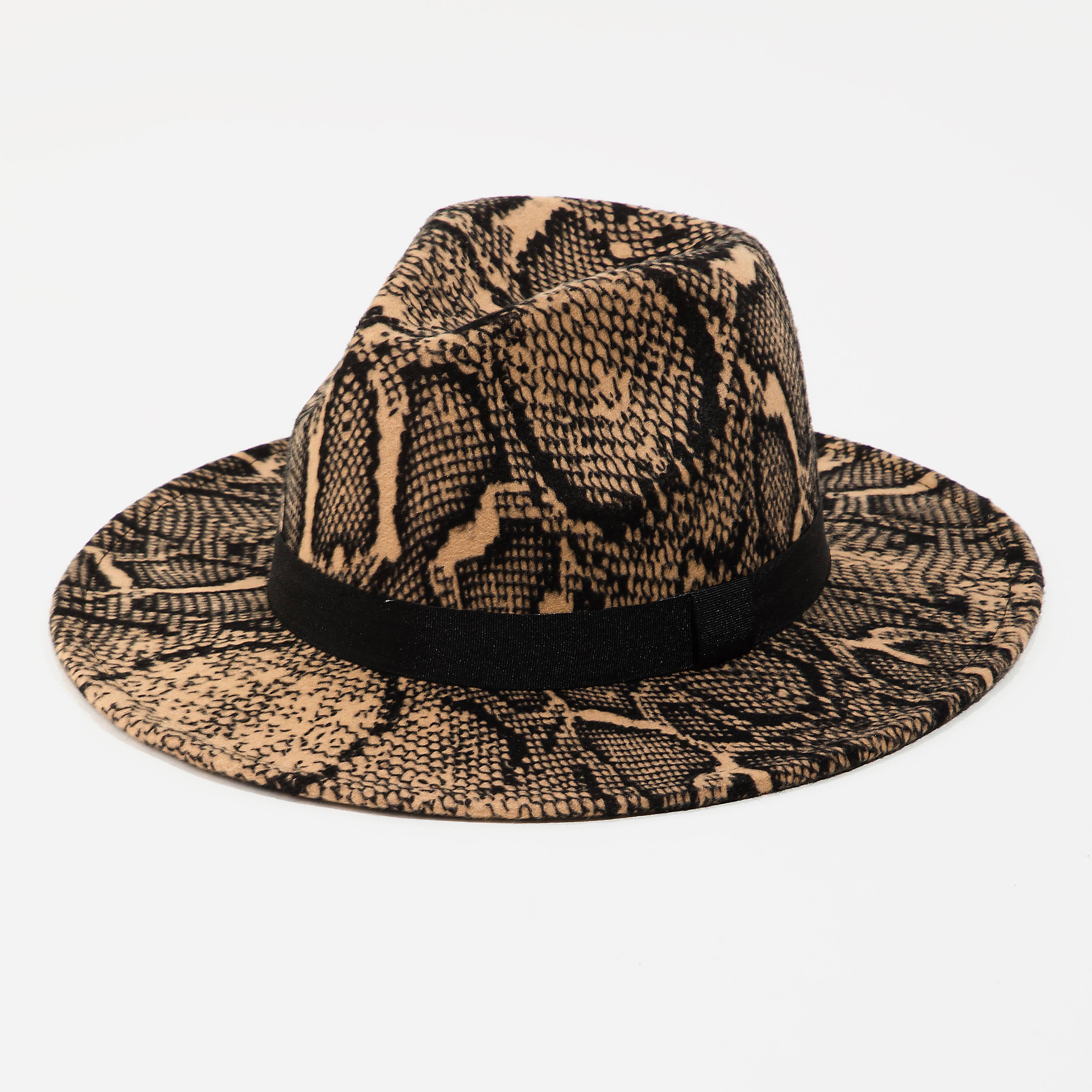 Wholesale Snake Print Fedora Hat for your store - Faire