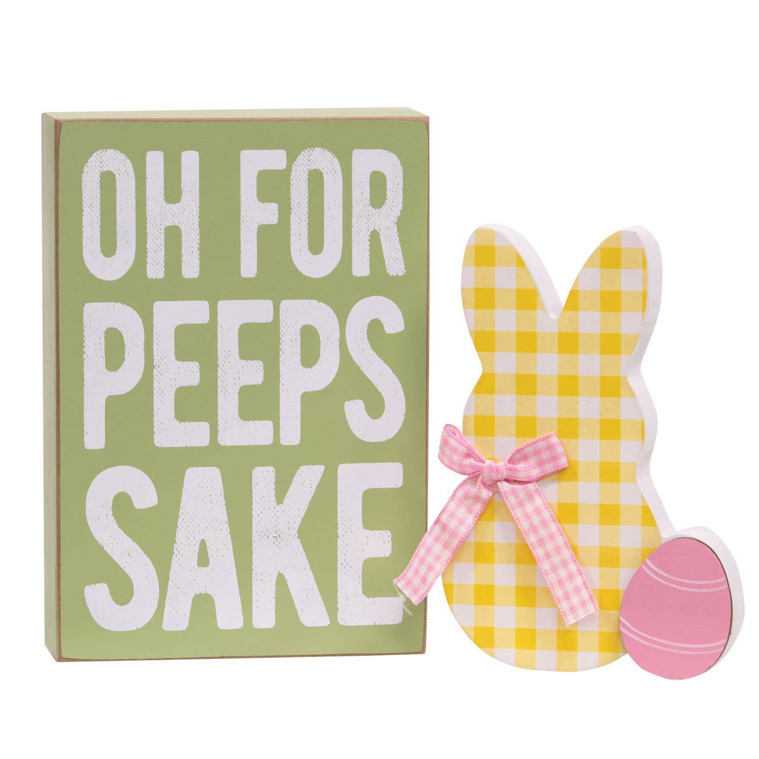 Wholesale 2/Set, For Peeps Sake Box Sign & Chunky Bunny Sitter for your ...