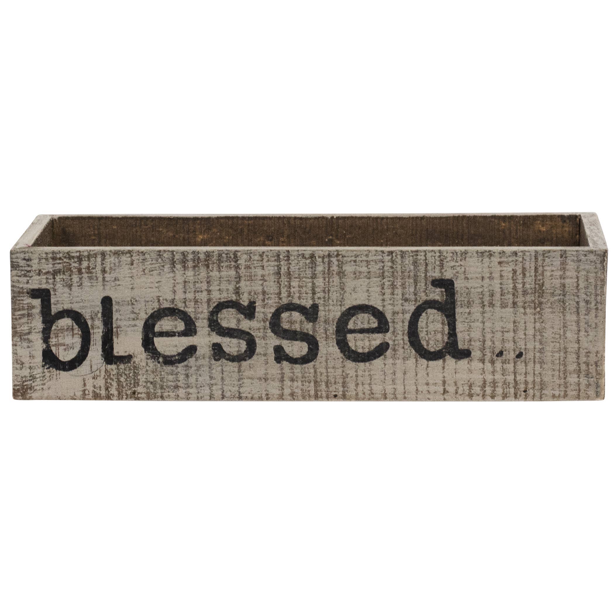 Wholesale Distressed Wooden Blessed Box for your store - Faire