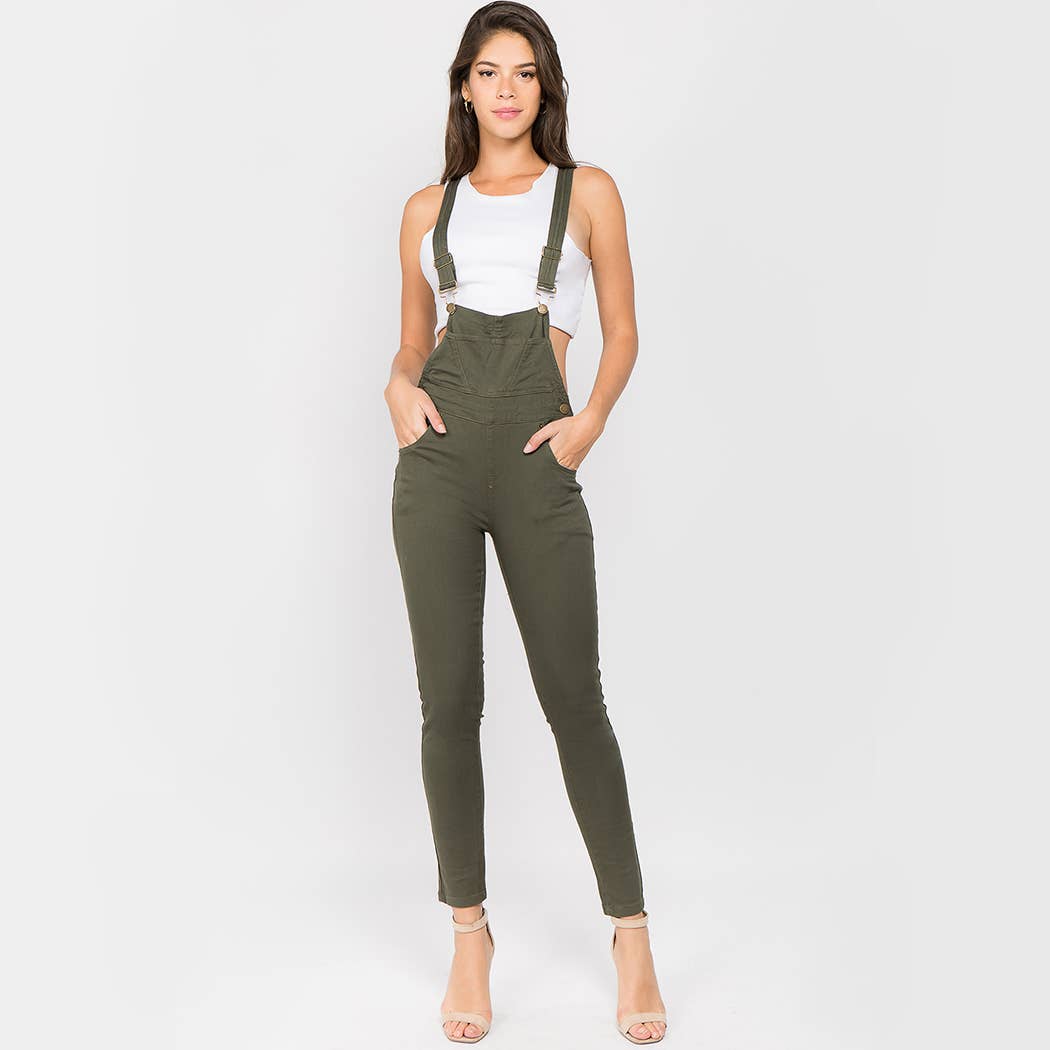 Wholesale PLUS SIZE BASIC SKINNY FIT COLOR OVERALLS - RJHO-378P for ...