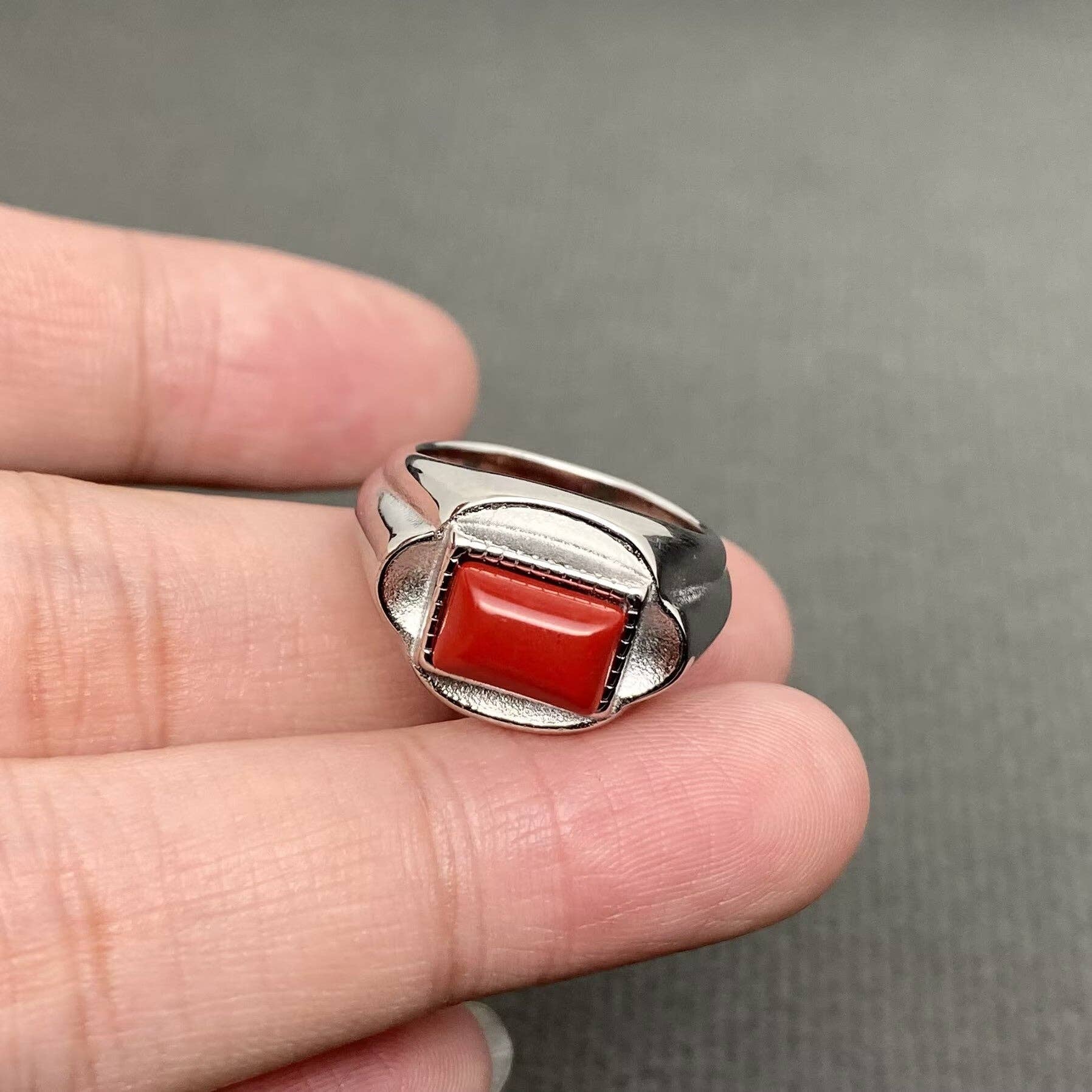 Wholesale Redstone 18K Gold-plated Stainless Steel Ring - FGS for your ...