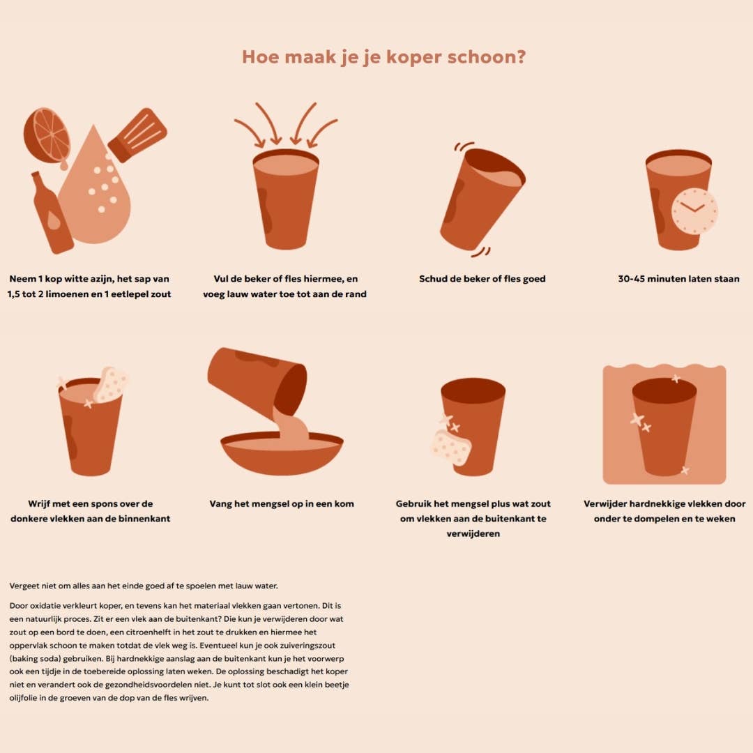 Wholesale Pure copper water bottle brown engraved ± 750 ml (heavy for ...