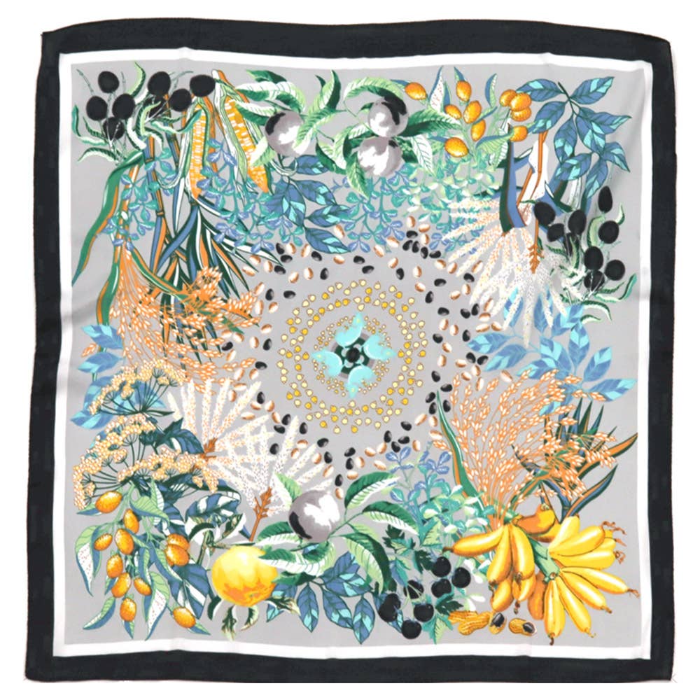 Wholesale FLOWER PRINT SILKY BANDANA SQUARE NECK SCARF, SPSS 5558 for ...