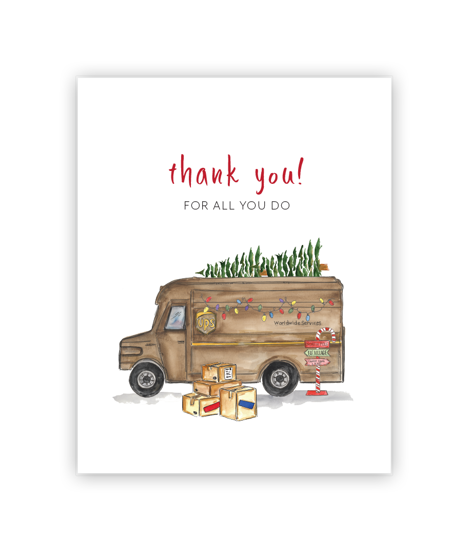 Wholesale Delivery Driver UPS Appreciation Christmas Greeting Card for ...
