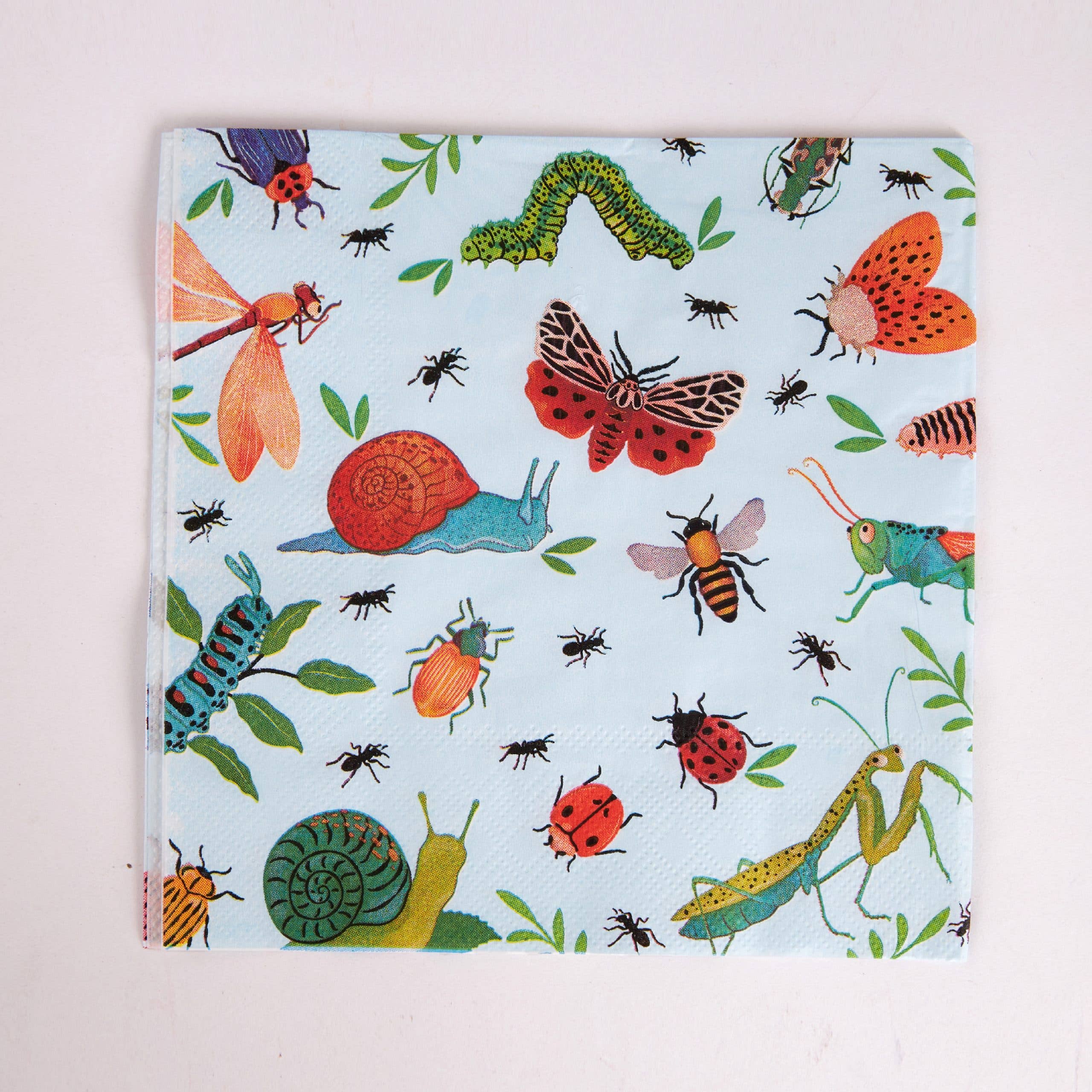 Wholesale Bug Collection – Light Blue Bugs Lunch Napkins | Joy Ladder ...