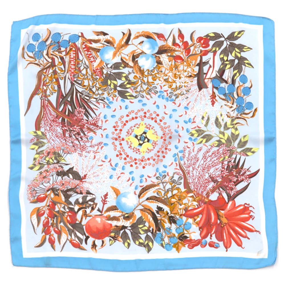 Wholesale FLOWER PRINT SILKY BANDANA SQUARE NECK SCARF, SPSS 5558 for ...