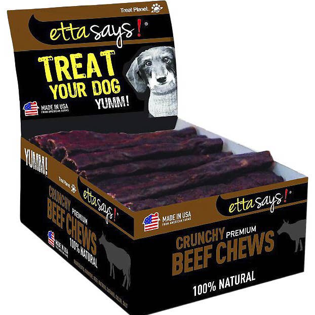 Wholesale Etta Says! Crunchy Beef Dog Chews 4in POS Display Box 36ct ...