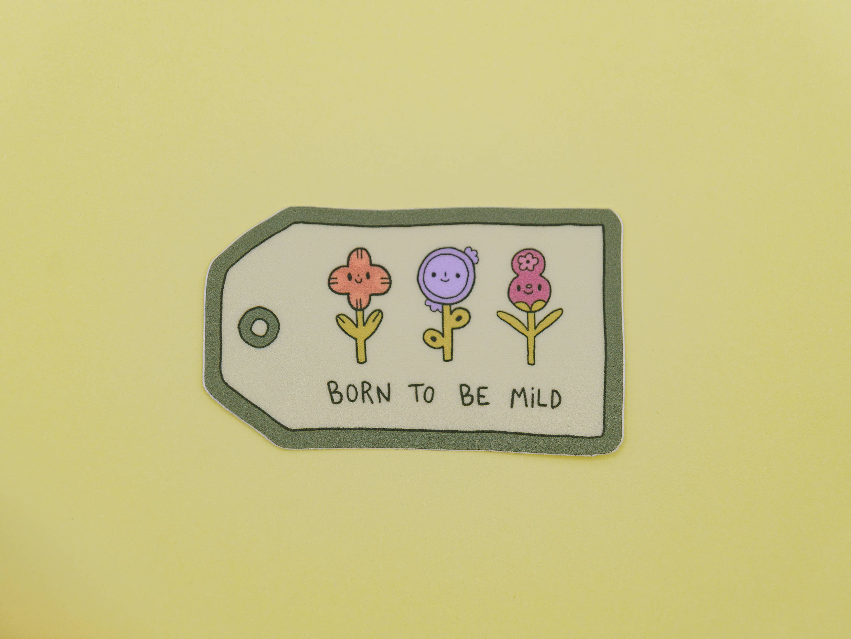 Wholesale Born to Be Mild Vinyl Sticker – Cute Funny Nature Flowers for ...
