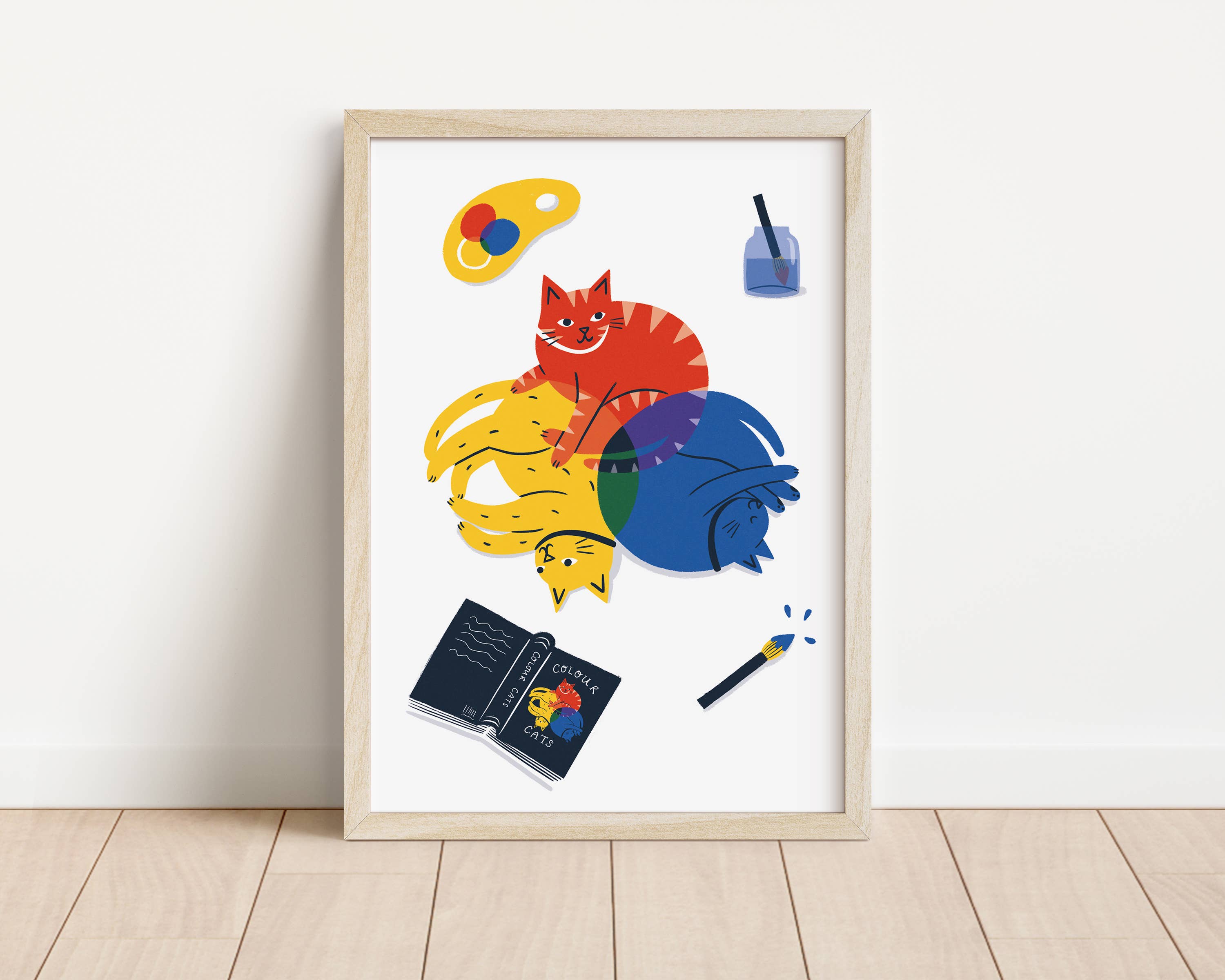 Wholesale NEW Colour Wheel Cats – A4 Heavyweight Art Print for your ...
