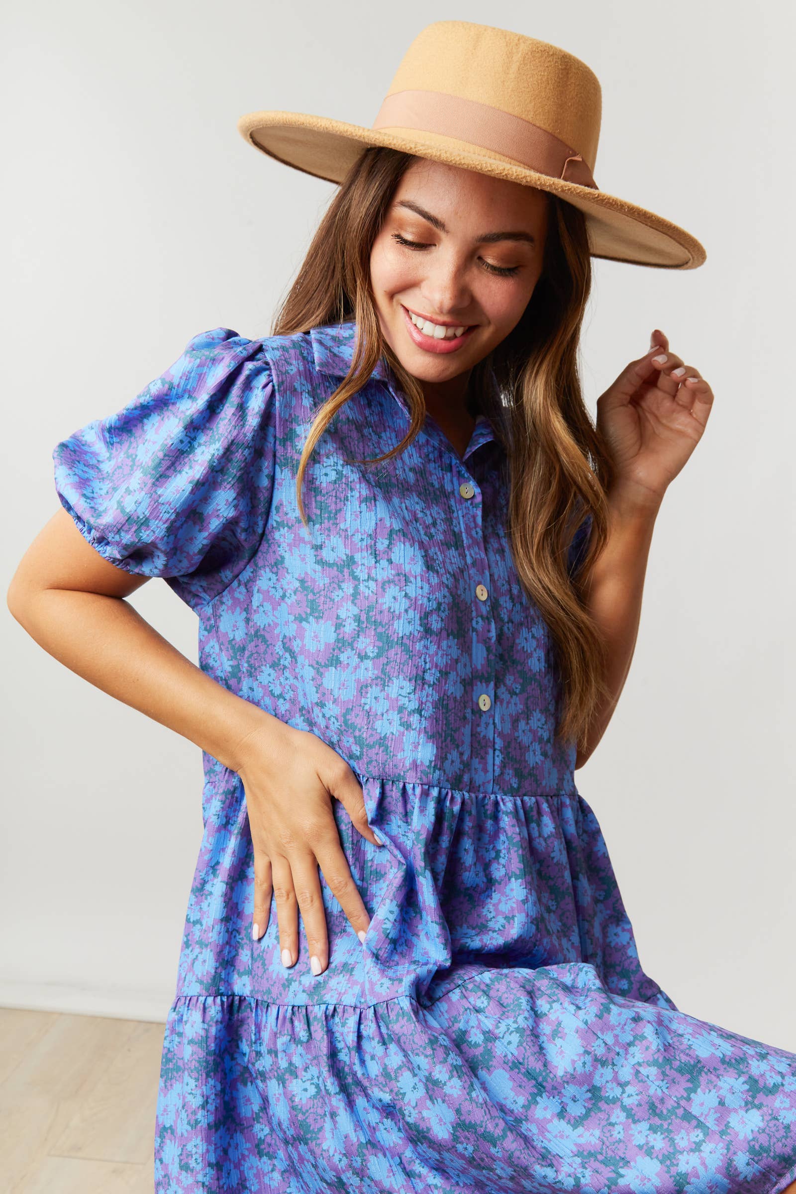 Wholesale Ditzy Floral Shirt Dress for your store - Faire
