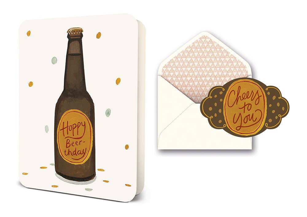 Wholesale Hoppy Beer-thday Deluxe Greeting Card for your store - Faire