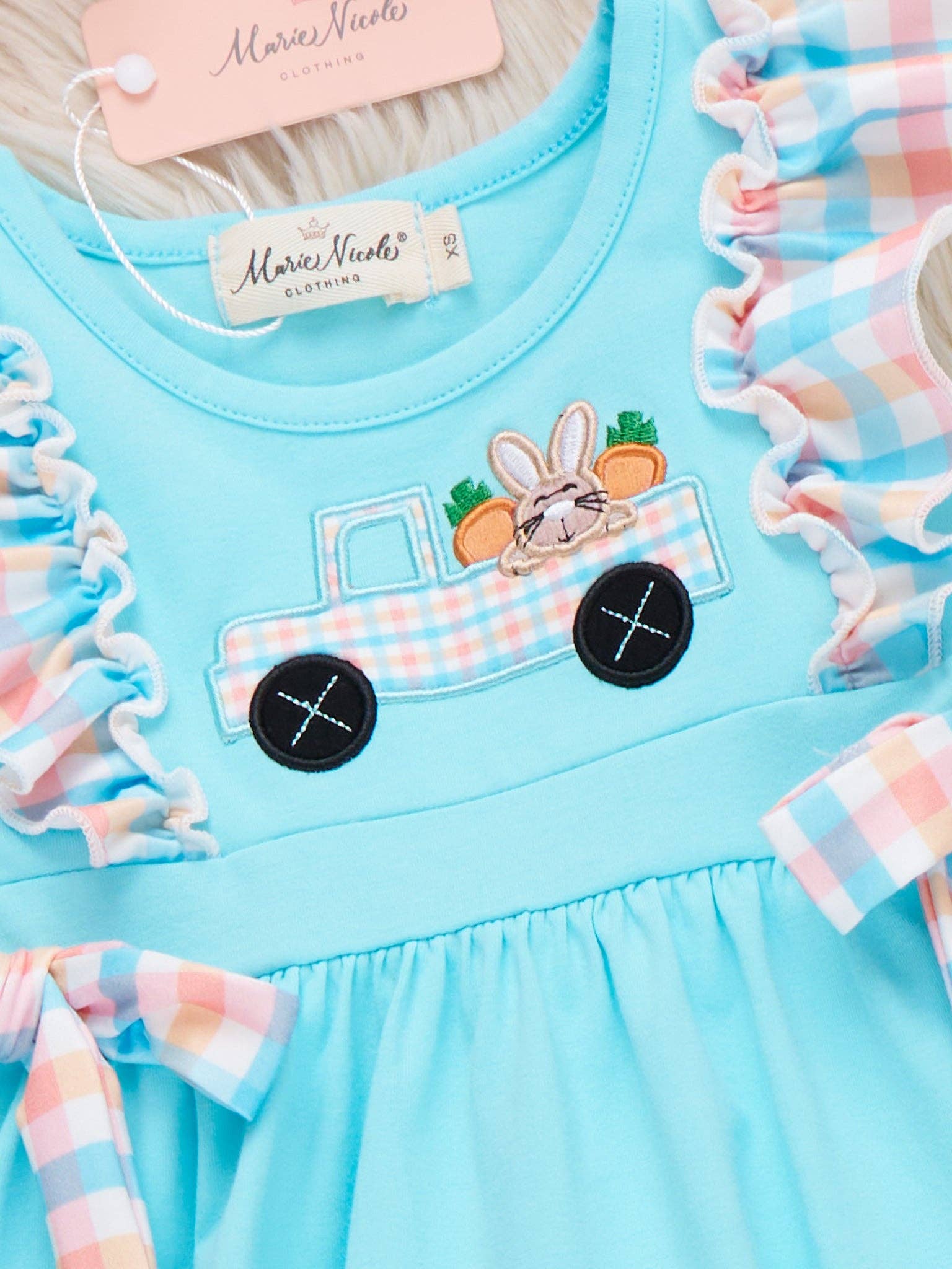 Wholesale Bunny’s Carrot Delivery Embroidered Ruffle Outfit for your ...