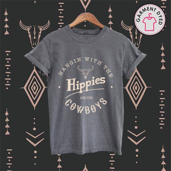 Wholesale VINTAGE HANGIN WITH THE HIPPIES WESTERN GRAPHIC TEE for your ...