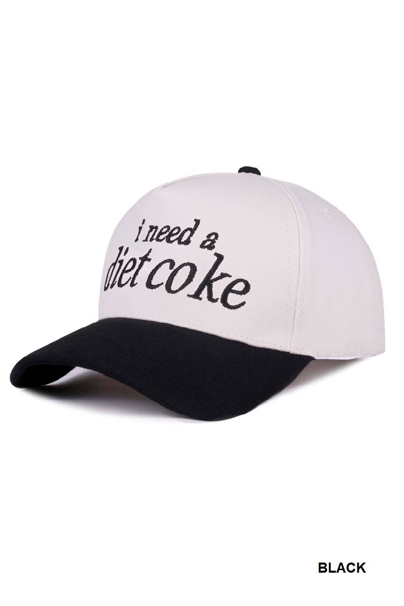 Wholesale .....1230 I Need A Diet Coke Two Tone Canvas Cotton Cap SI ...